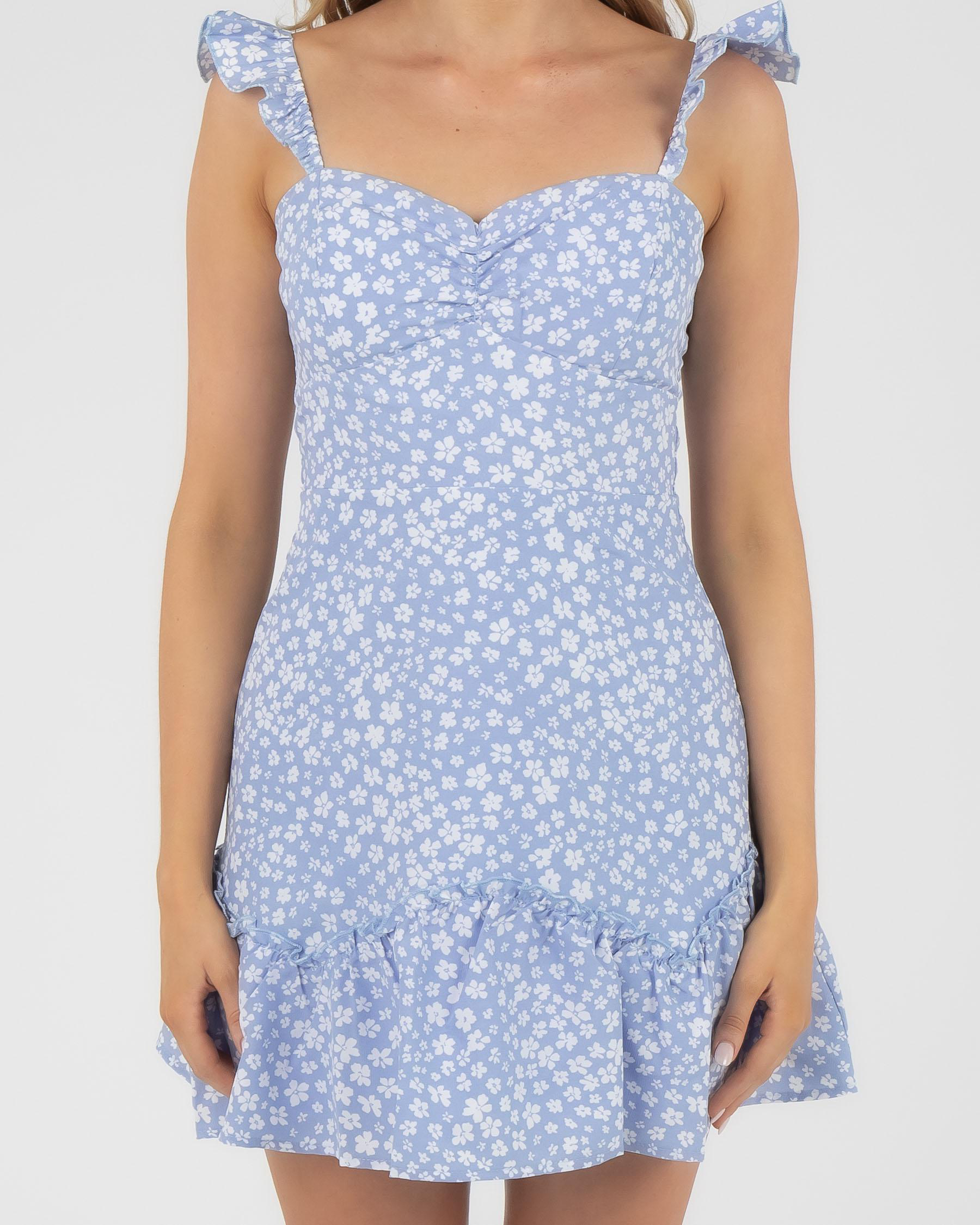 Shop Mooloola Bonita Dress In Blue/white - Fast Shipping & Easy Returns ...