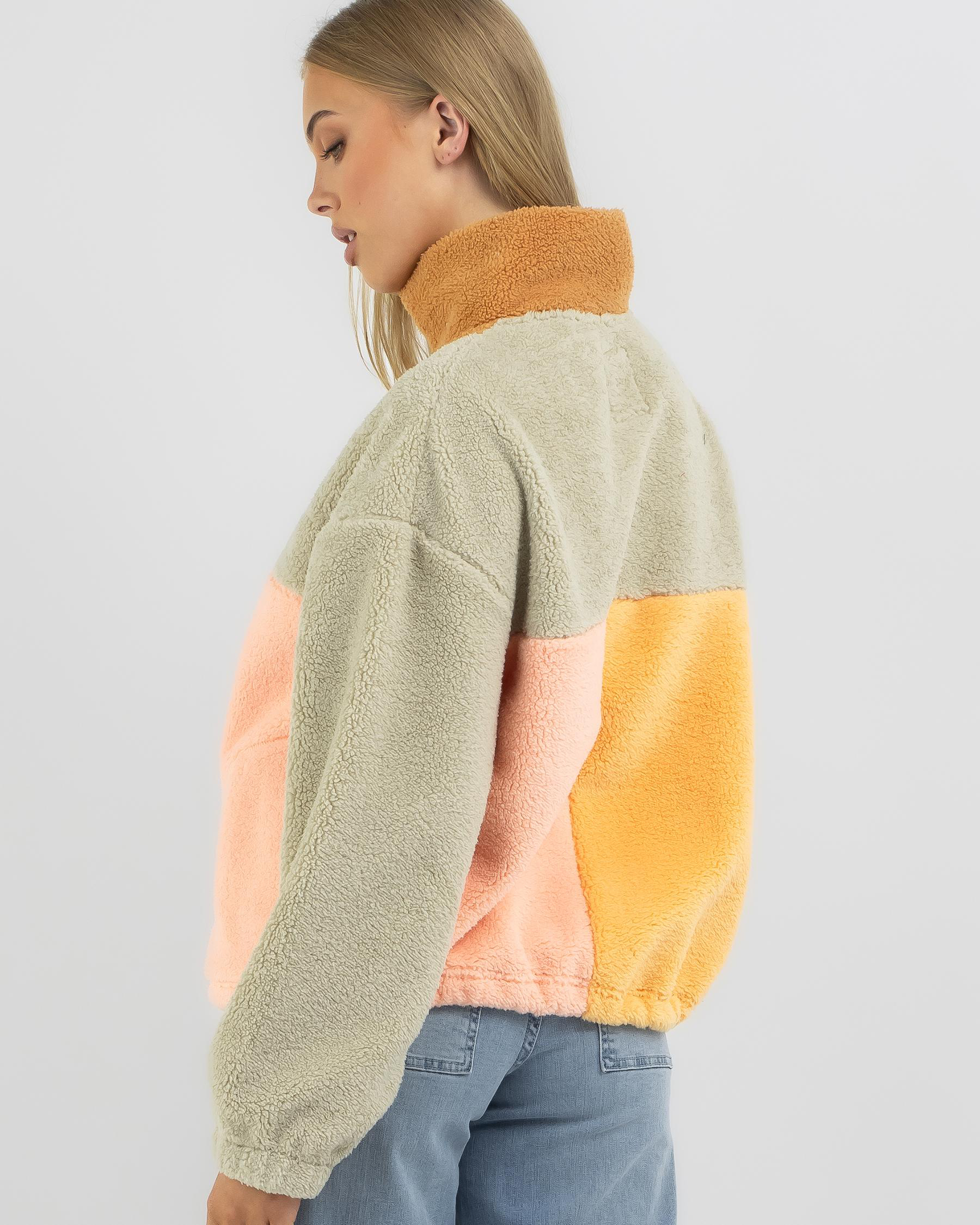 Shop Rip Curl Block Party Sweatshirt In Peach - Fast Shipping & Easy ...