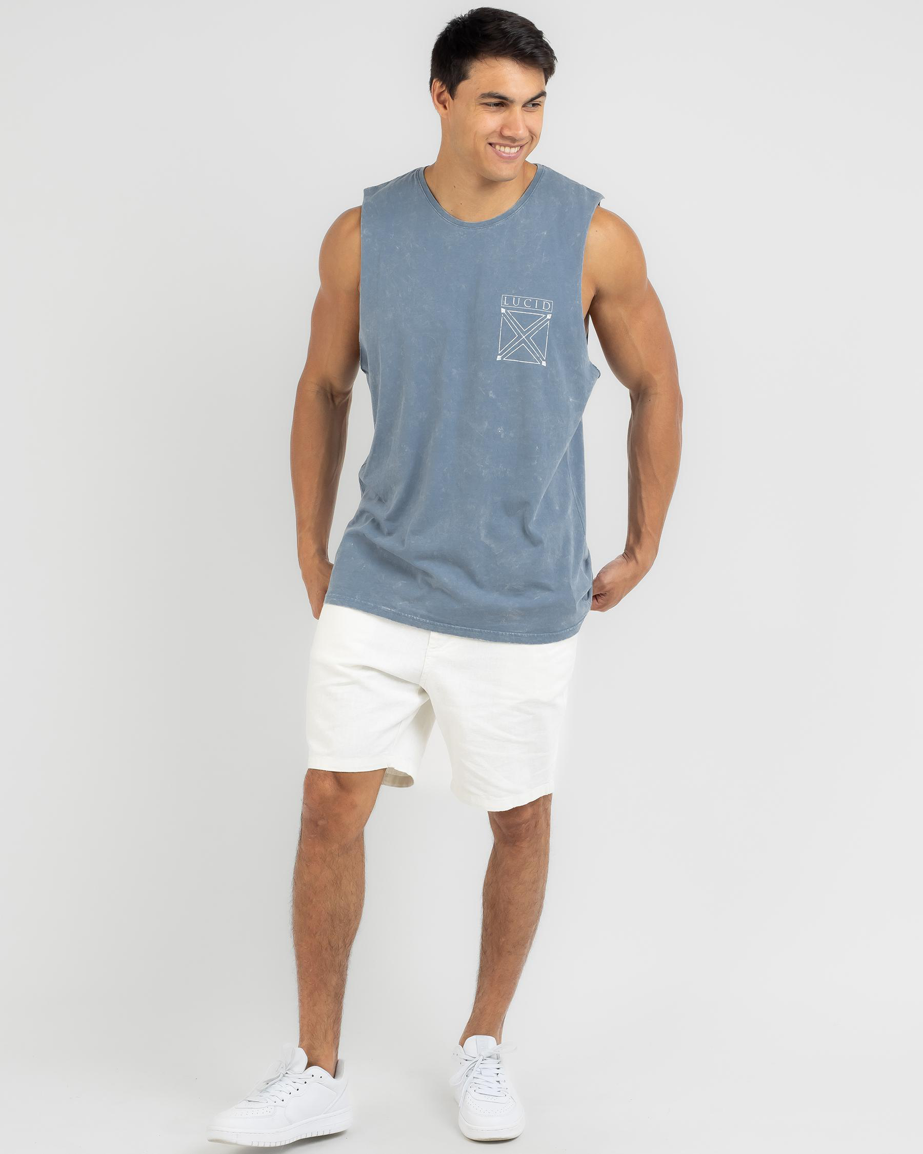 Shop Lucid Quad Muscle Tank In Light Blue Acid - Fast Shipping & Easy ...