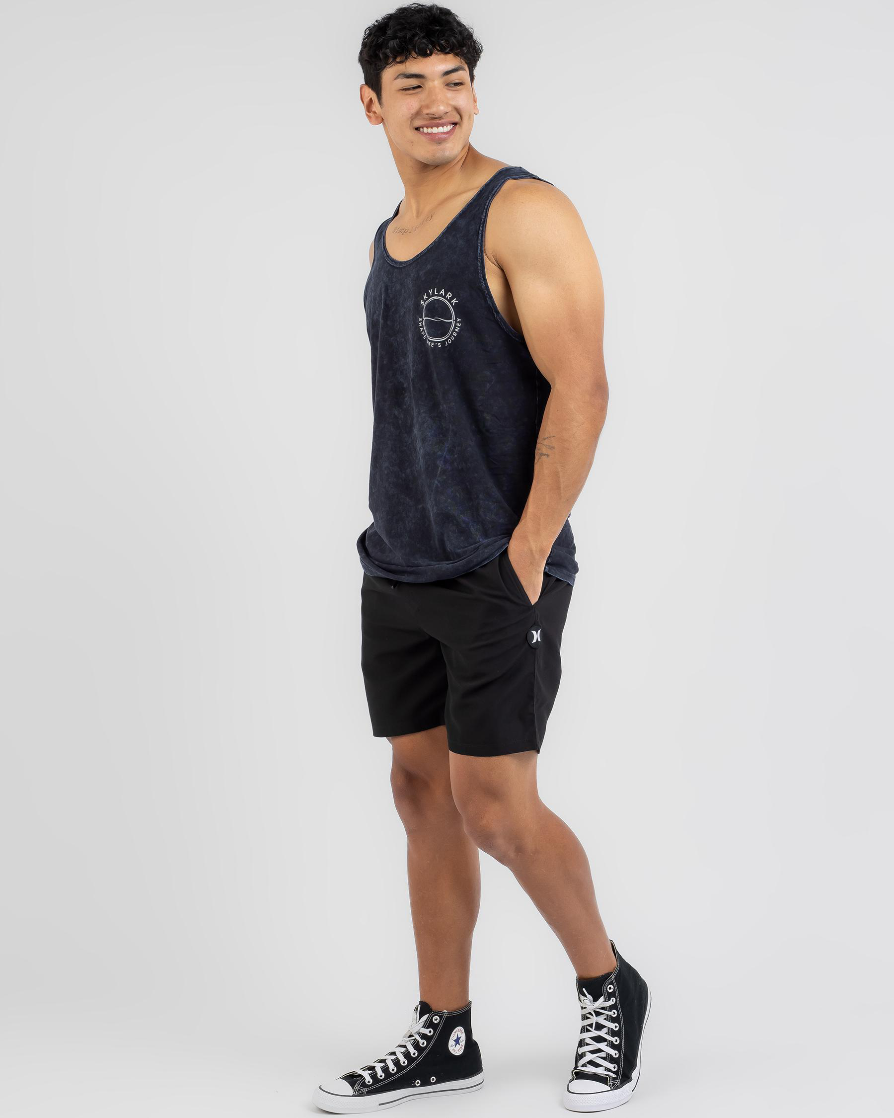 Shop Hurley Icon Blue Volley Shorts In Blk - Fast Shipping & Easy ...