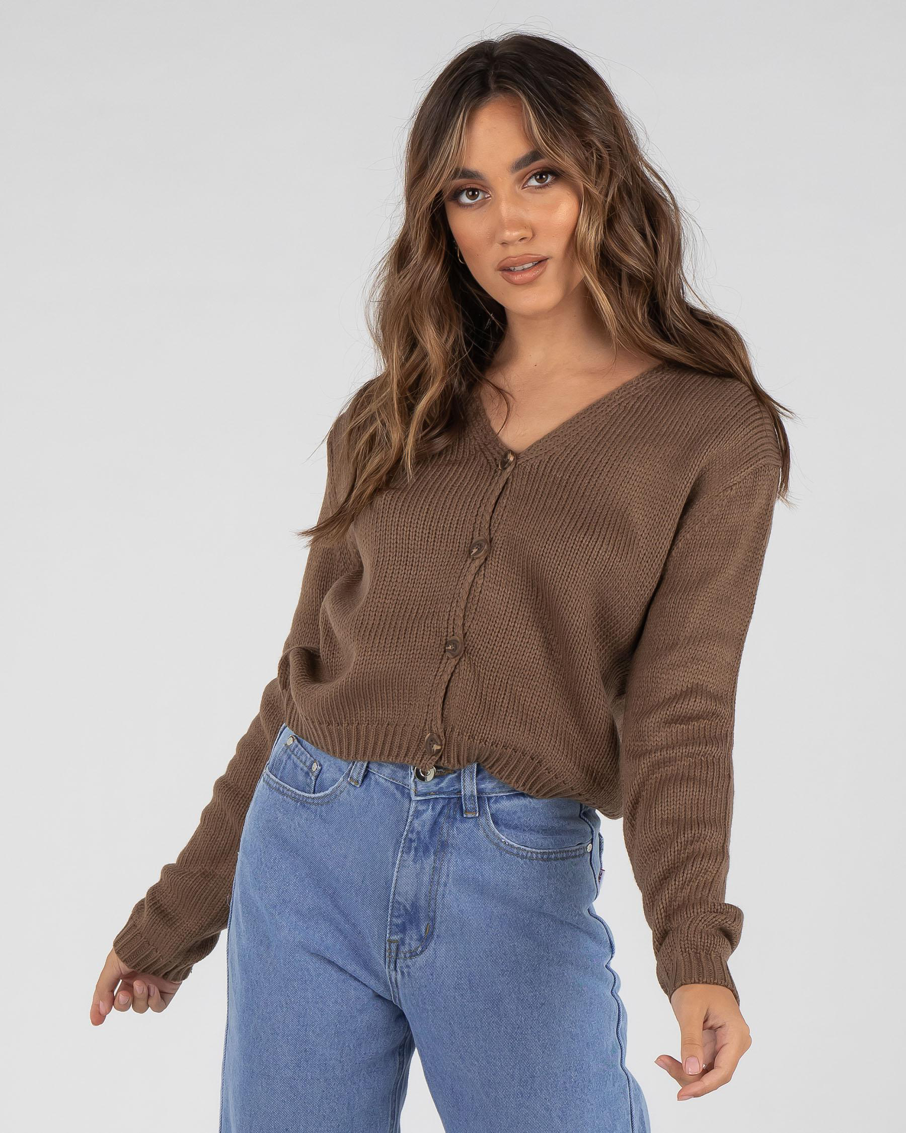 Shop Mooloola The Scoop Knit In Milk Chocolate - Fast Shipping & Easy ...