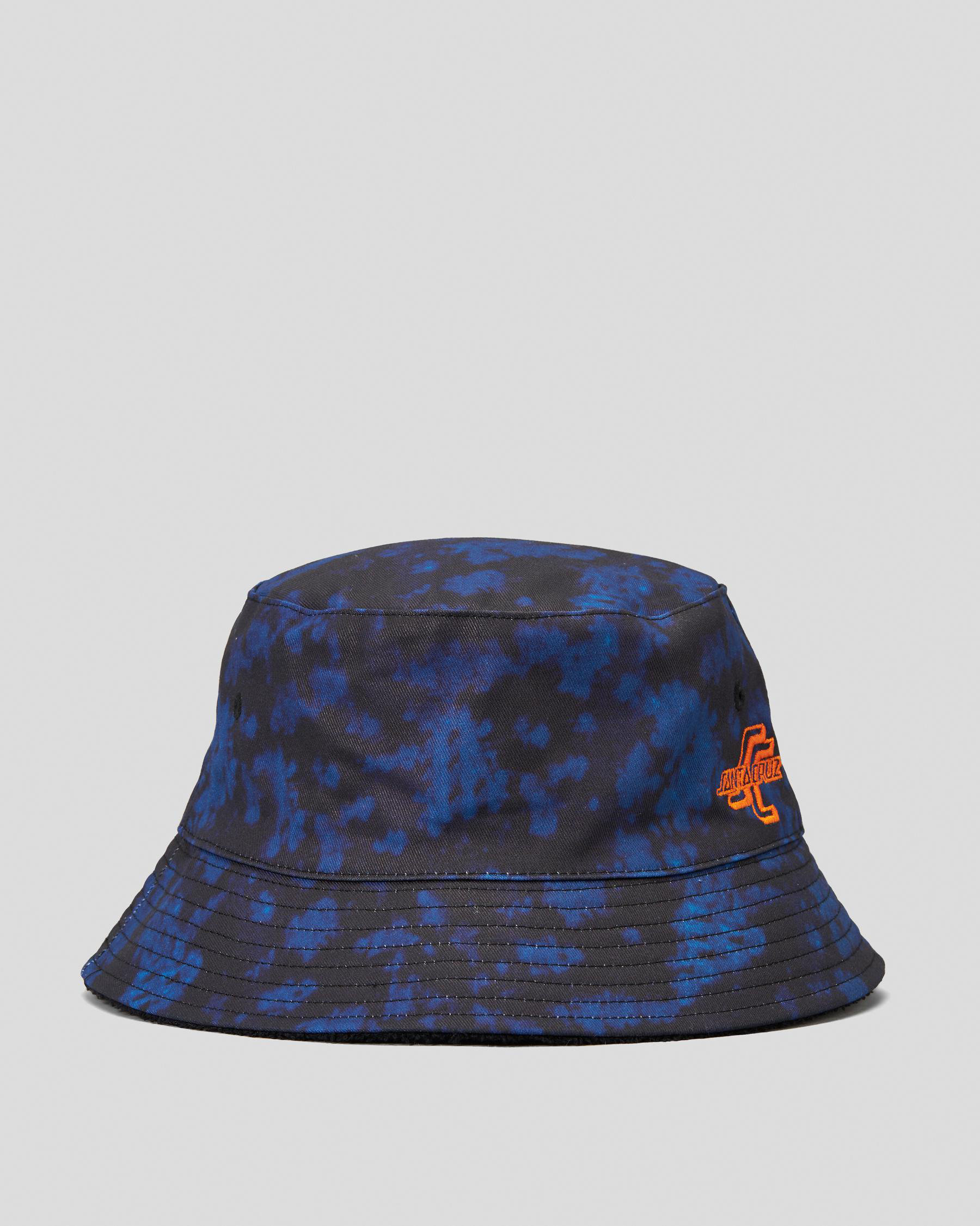 Shop Santa Cruz Santa Cruz OGSC Bucket Hat In Cobalt Tie Dye - Fast ...