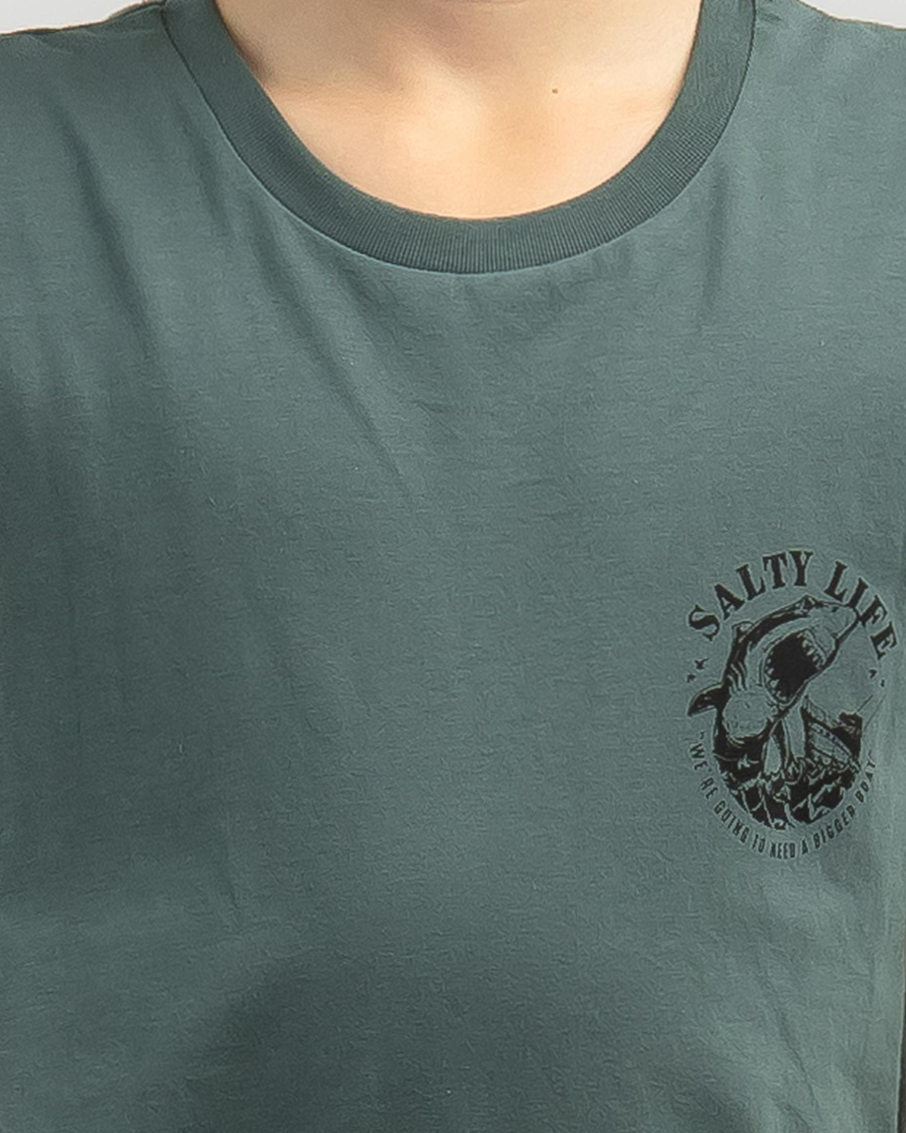Shop Salty Life Boys' Summit Muscle Tank In Green - Fast Shipping ...