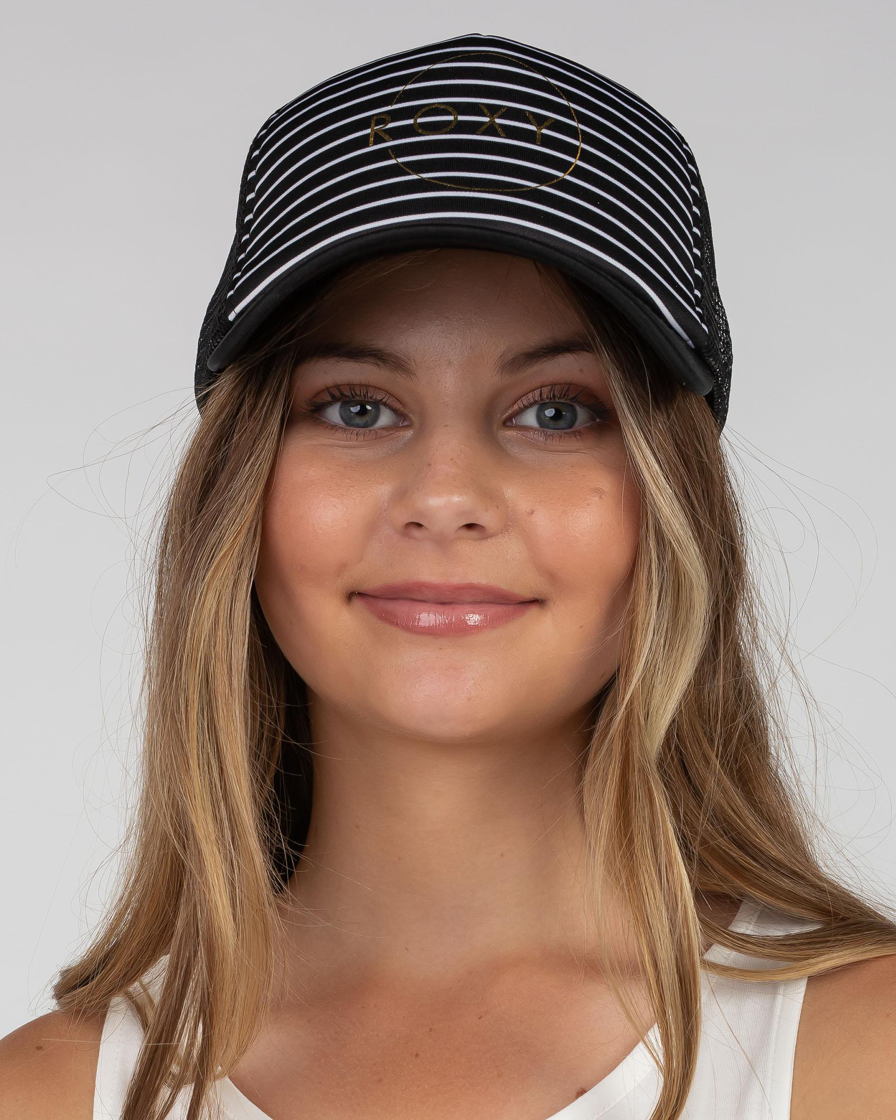 Shop Roxy Girls' Happy Spirit Trucker Cap In Anthracite - Fast Shipping ...