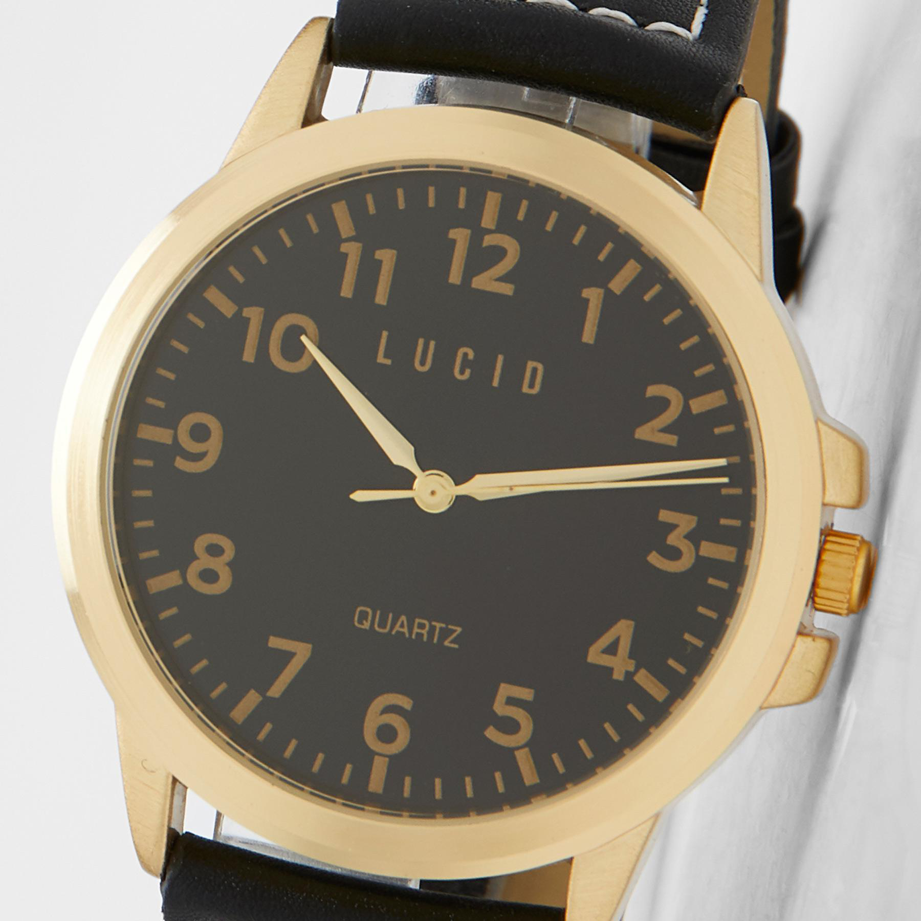Shop Lucid Nocturne Watch In Black/gold/black - Fast Shipping & Easy ...