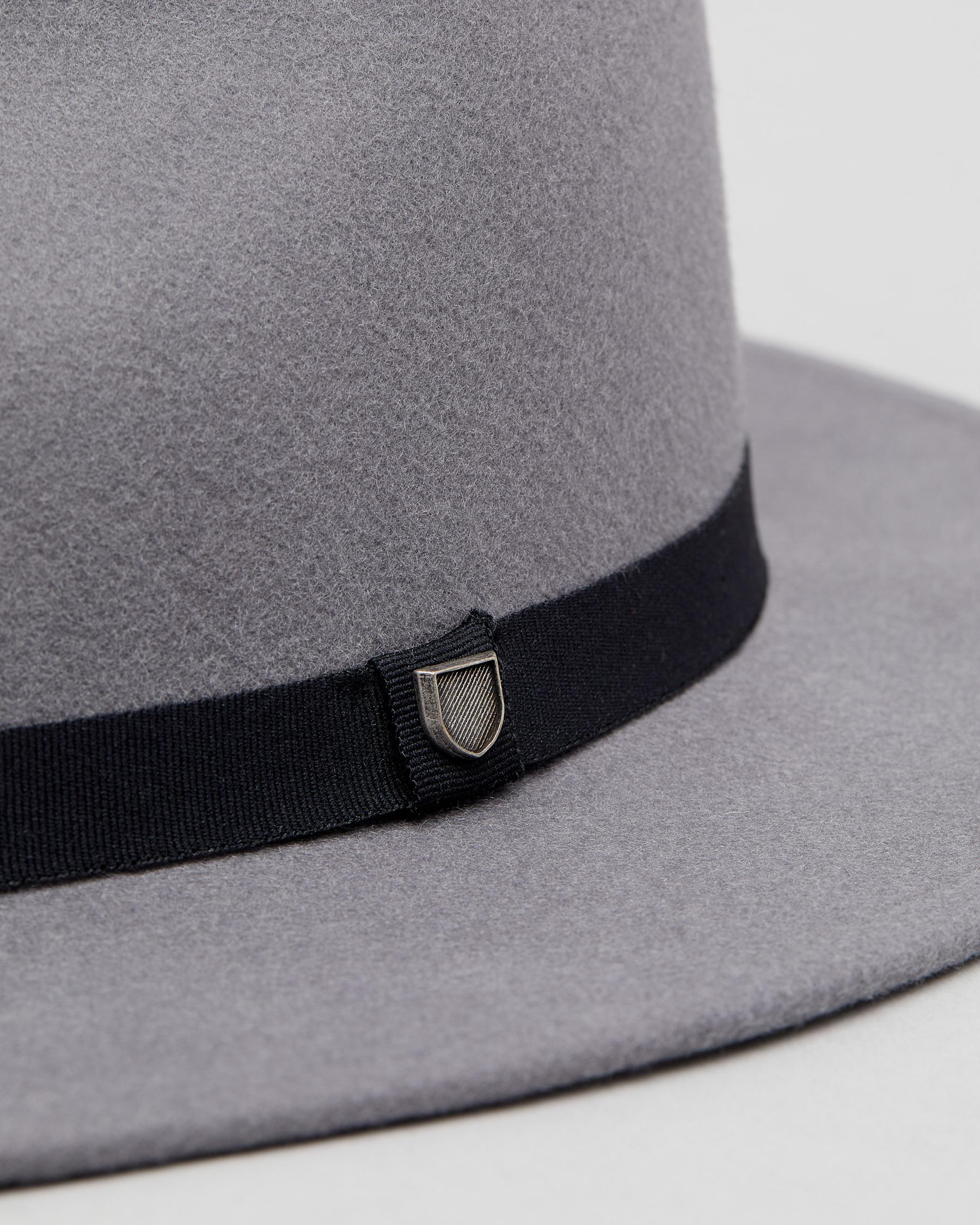 Shop Brixton Messer Packable Felt Hat In Grey - Fast Shipping & Easy ...