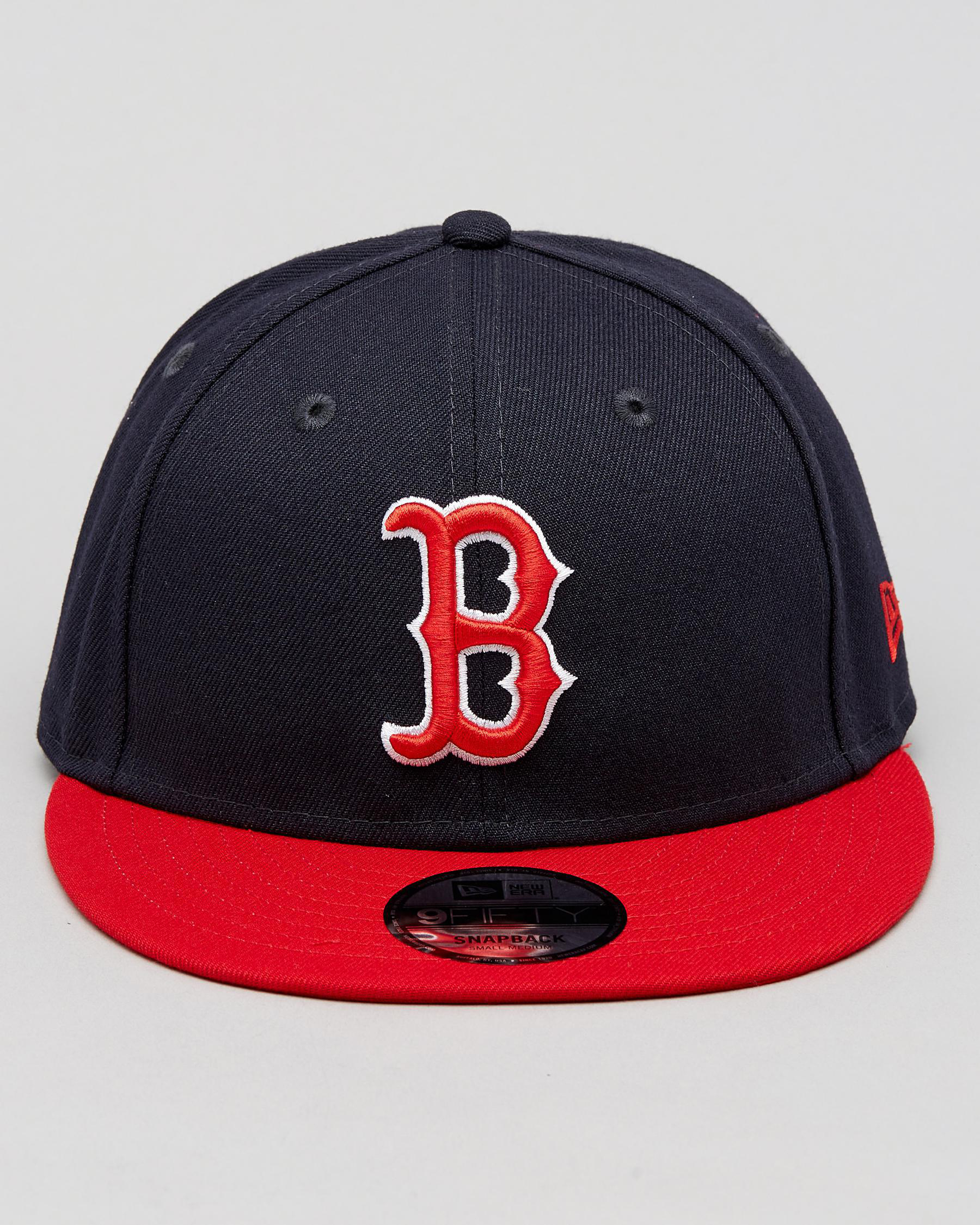 Shop New Era Boston Red Sox Flatpeak Cap In Navy - Fast Shipping & Easy ...