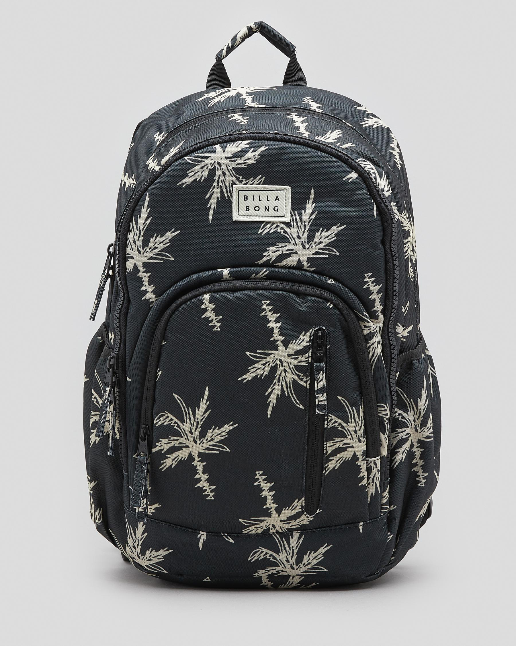 Shop Billabong Tilted Palms Roadie Backpack In Off Black - Fast ...