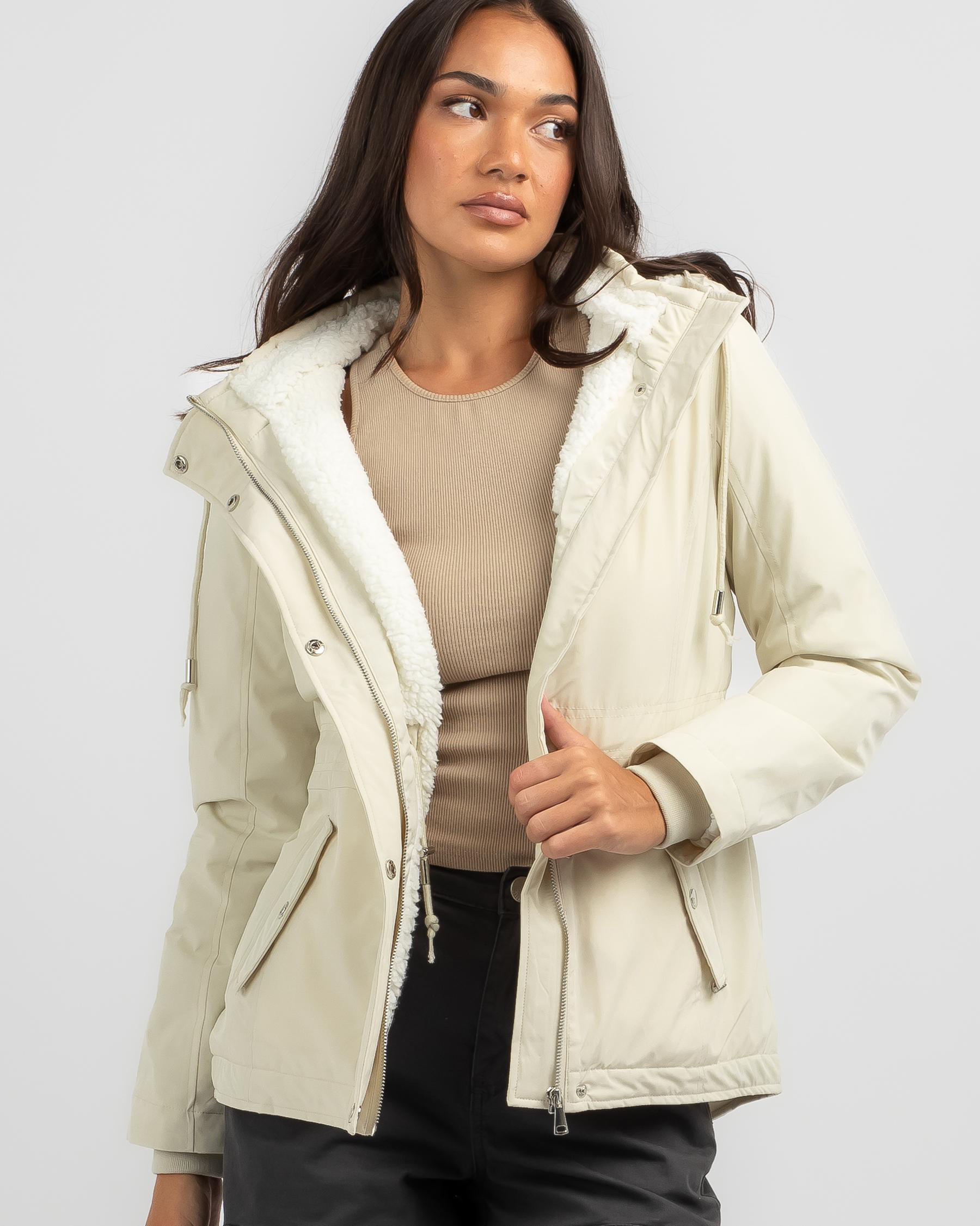 Shop Ava And Ever Fuji Anorak Jacket In Bone - Fast Shipping & Easy ...