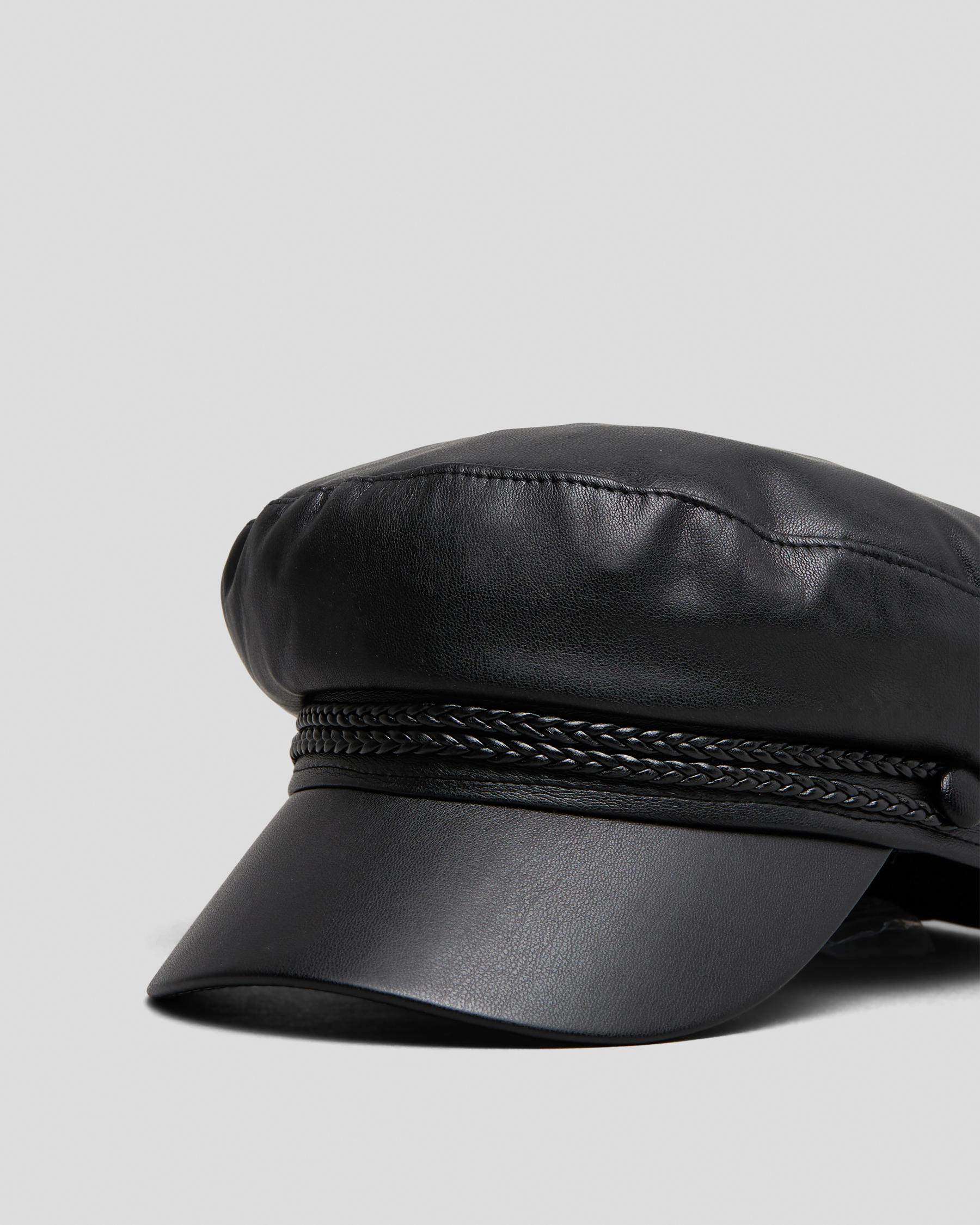 Shop Ava And Ever Avra Lieutenant Cap In Black - Fast Shipping & Easy ...