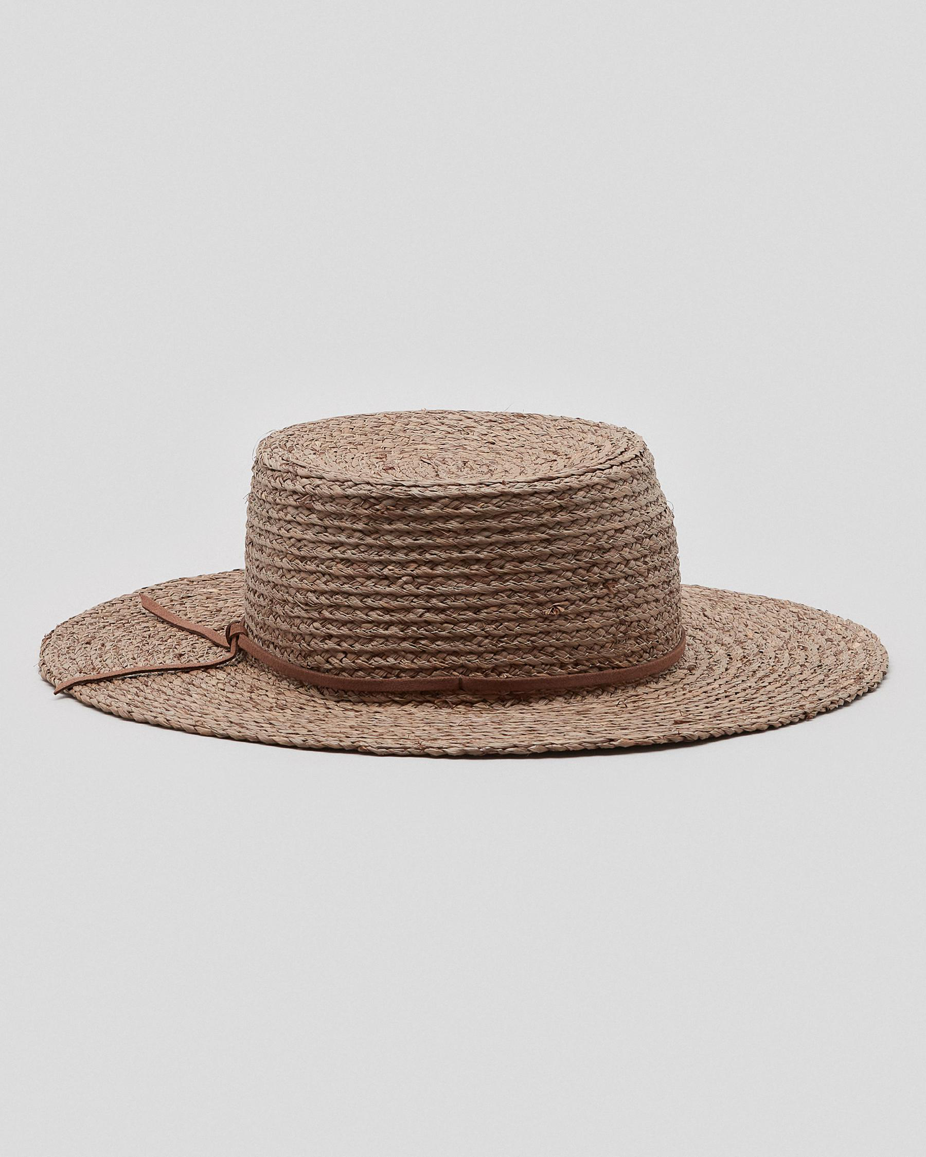 Shop Mooloola Mika Boater Hat In Chocolate - Fast Shipping & Easy ...