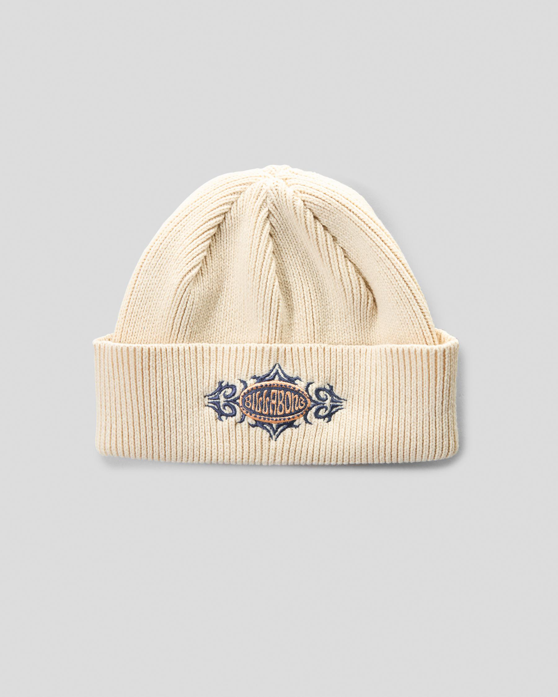 Shop Billabong 73 High Beanie In White Cap - Fast Shipping & Easy ...