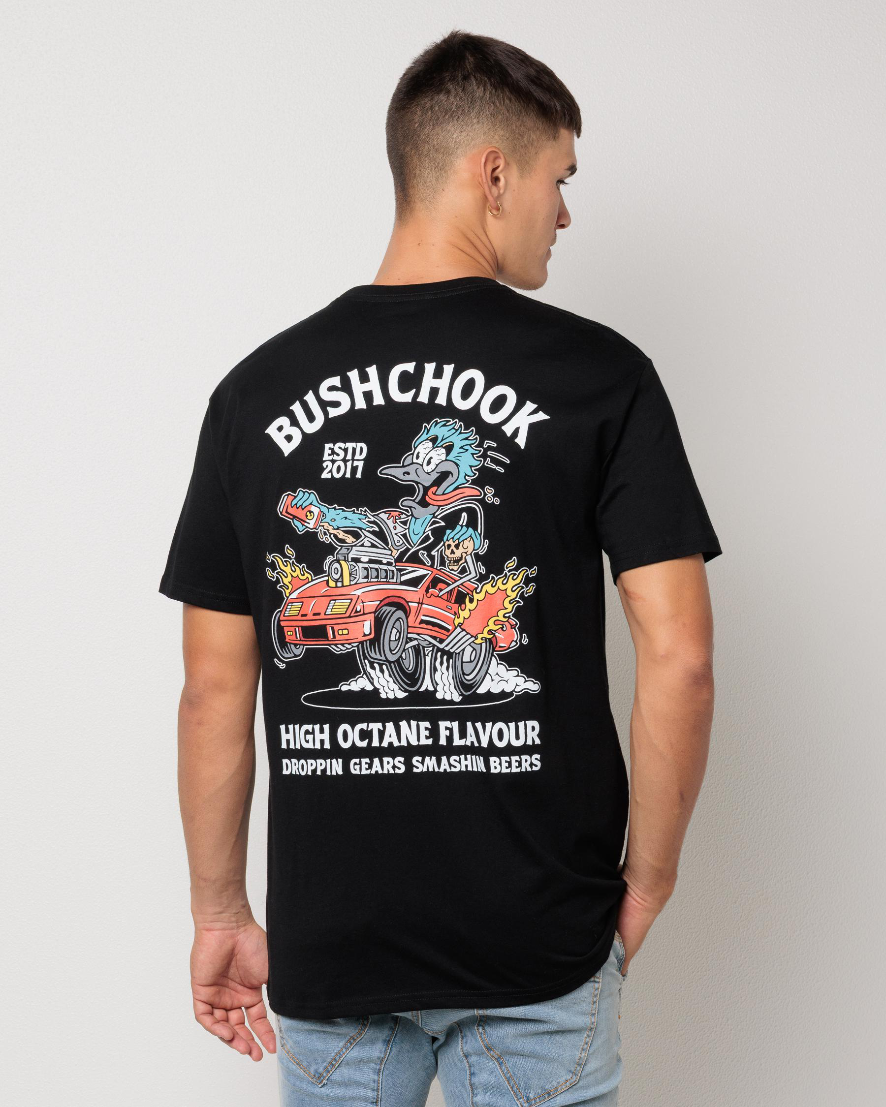 Shop Bush Chook High Octane T-Shirt In Black - Fast Shipping & Easy ...