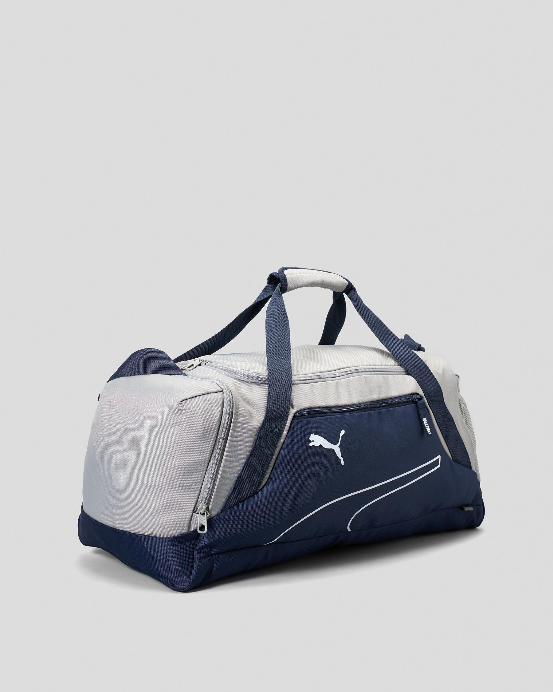 Puma Fundamentals Travel Bag In Navy/concrete Grey - FREE* Shipping ...