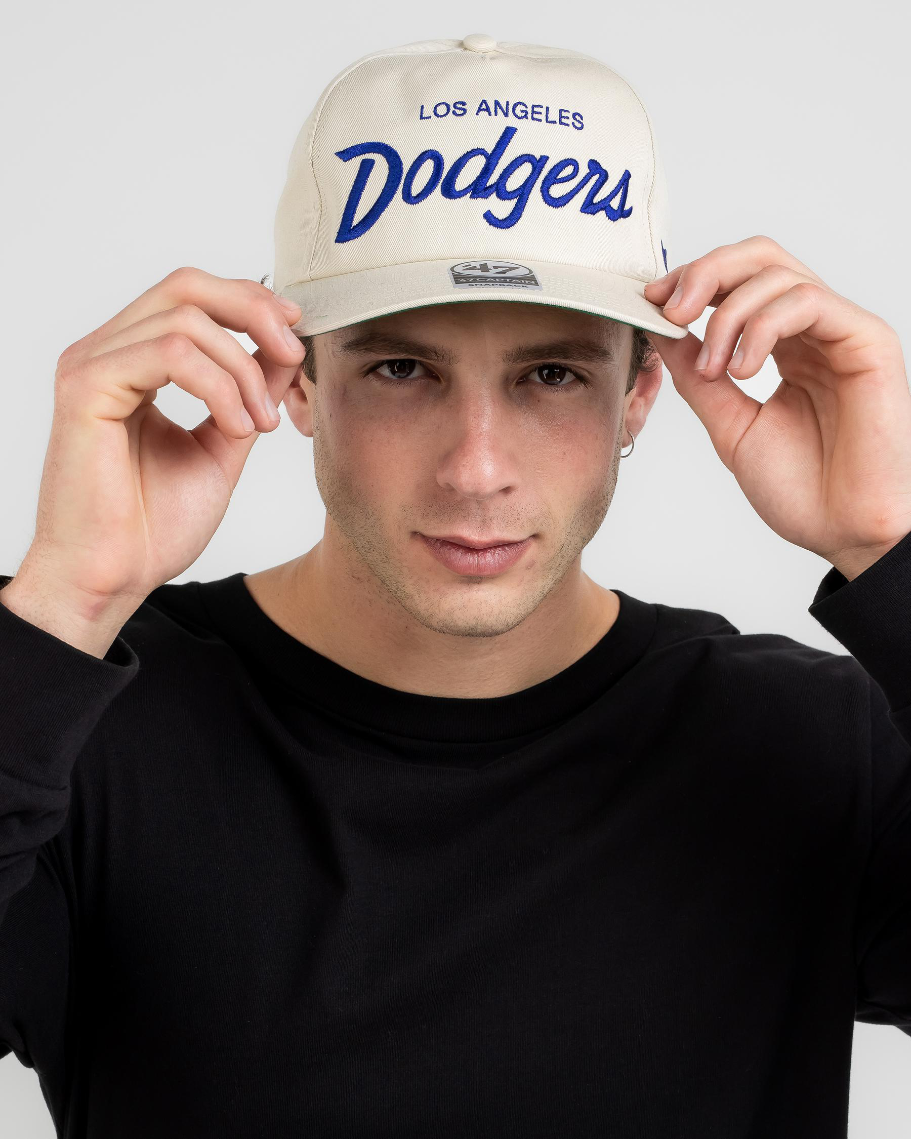 Shop Forty Seven Los Angeles Dodgers Nantasket 47 Captain Cap In Bone ...