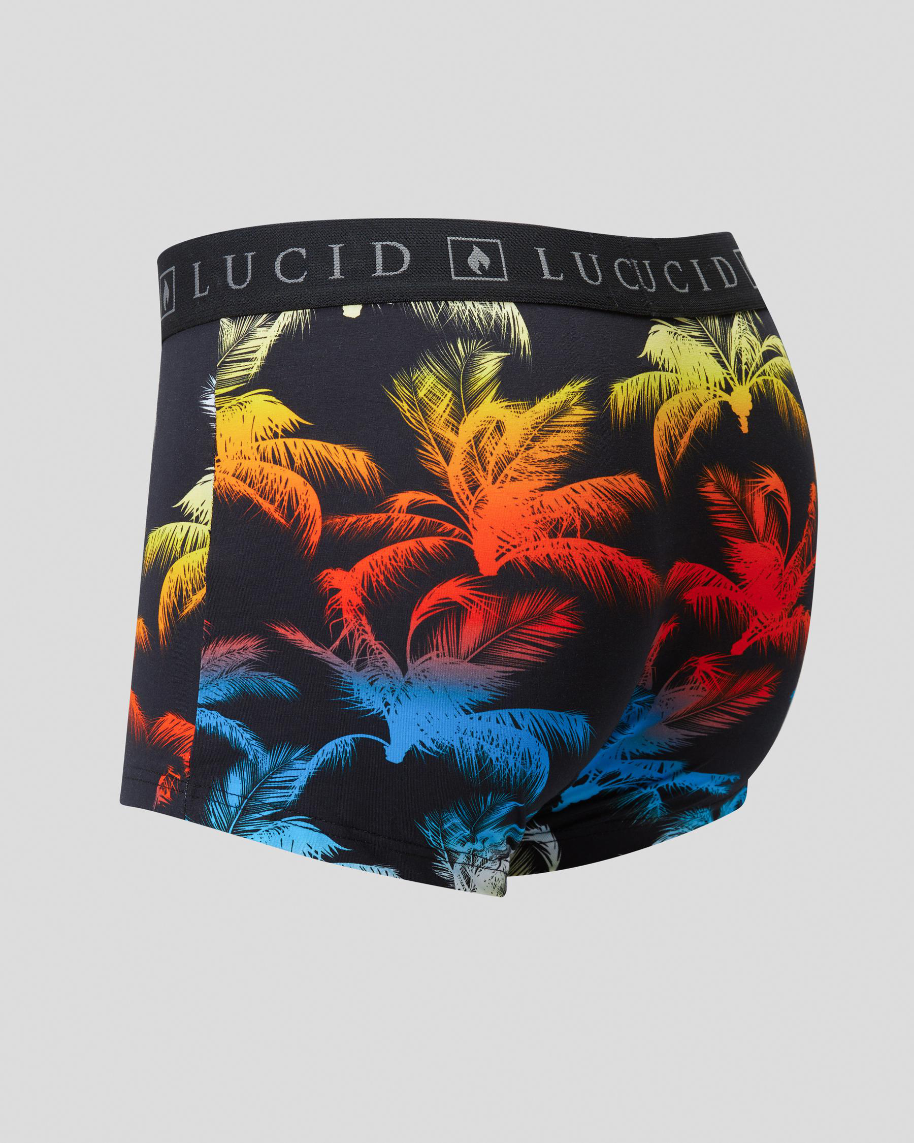 Shop Lucid Miami Fitted Boxers In Black/multi - Fast Shipping & Easy ...