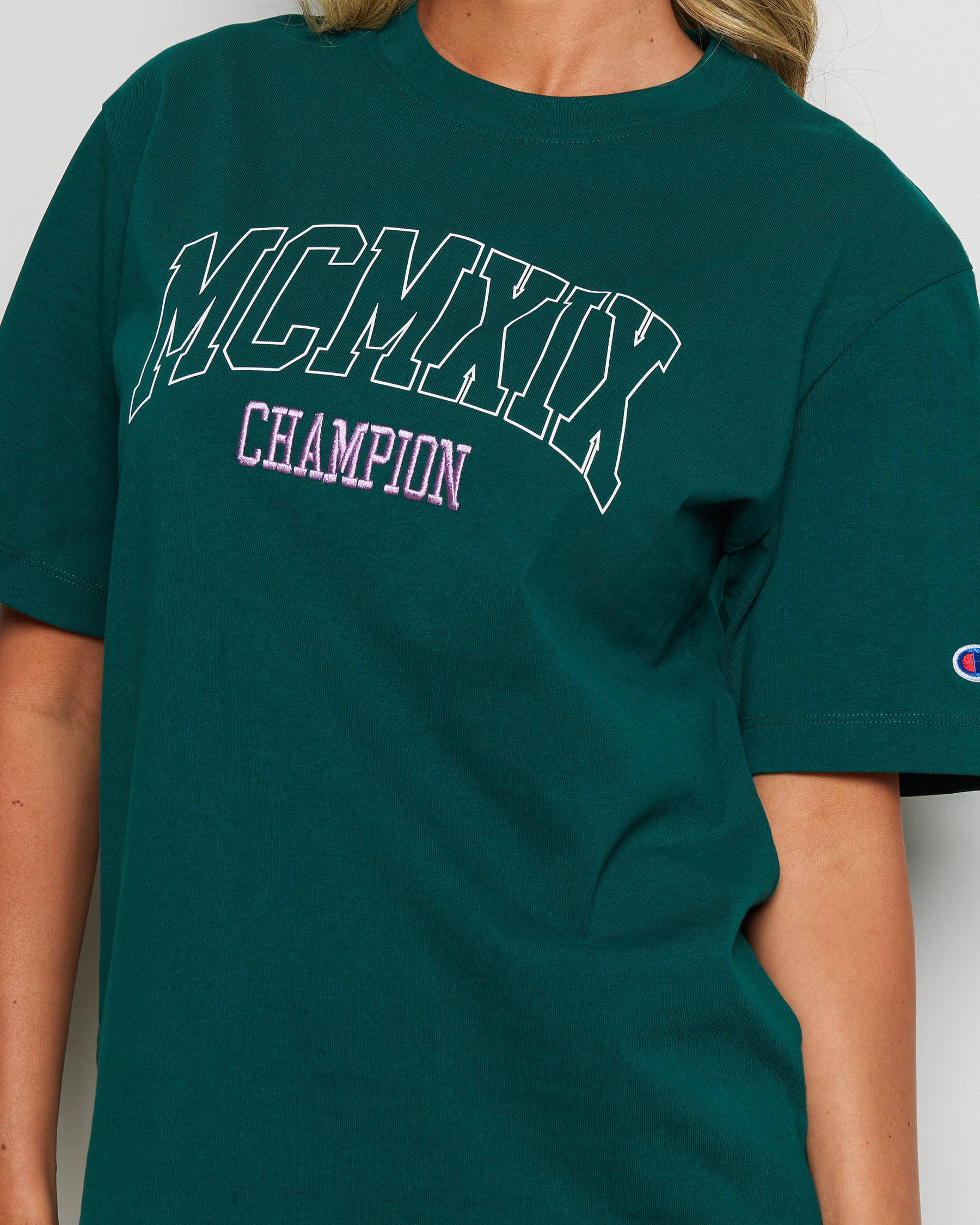 Shop Champion Rochester MCMXIX T-Shirt In Night Garden - Fast Shipping ...