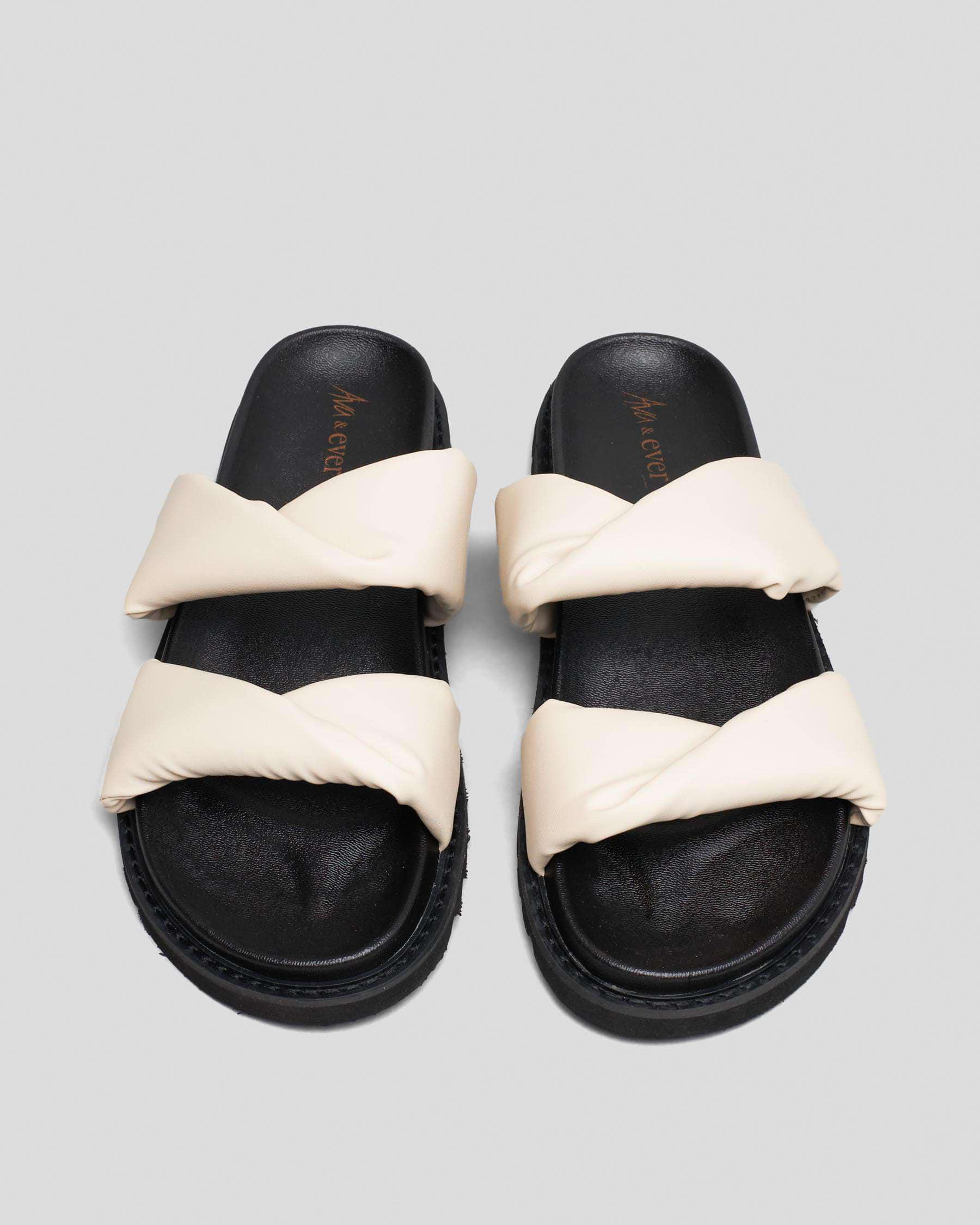 Shop Ava And Ever Monaco Slide Sandals In Bone - Fast Shipping & Easy Returns - City Beach Australia