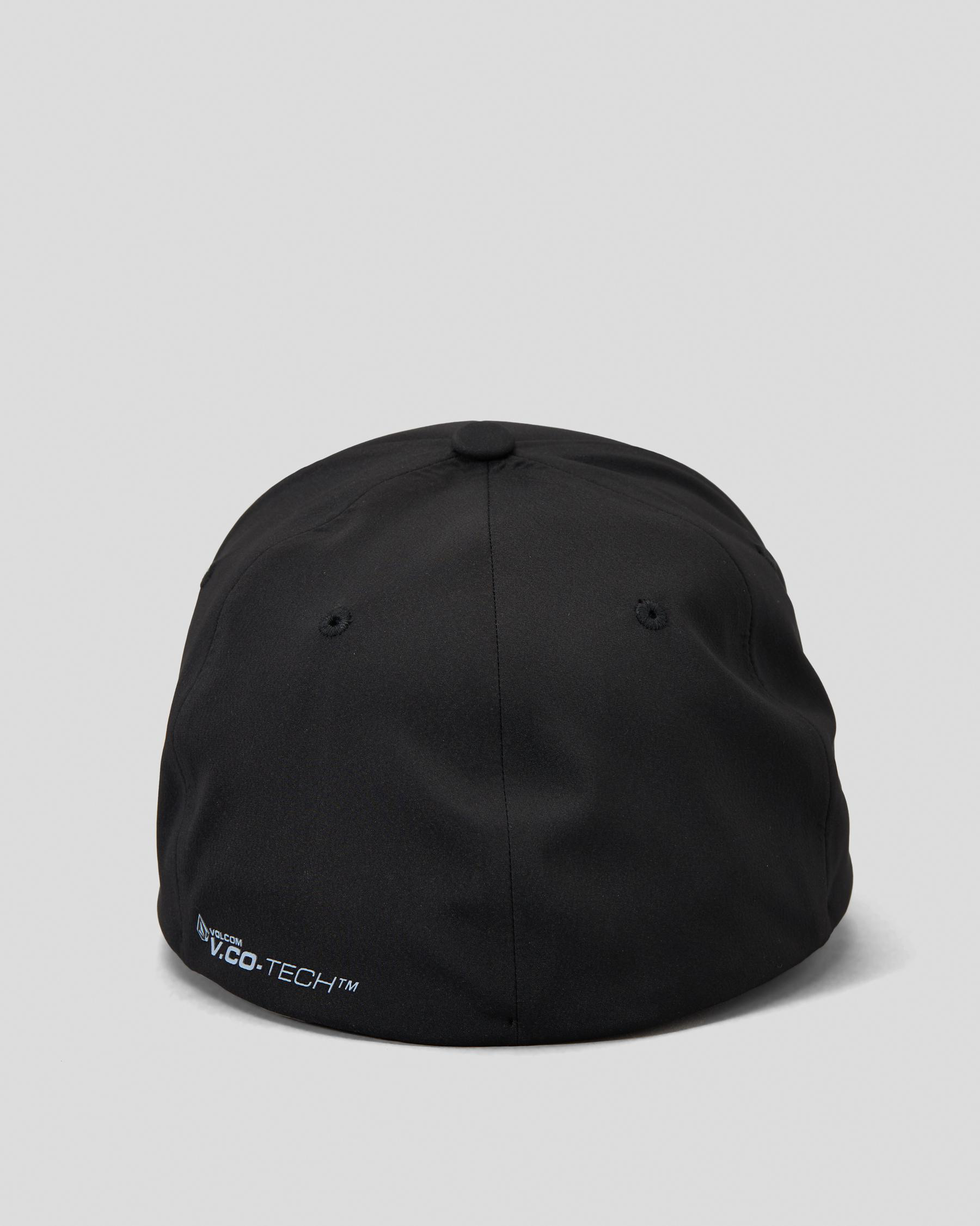 Shop Volcom Stone Tech Flexfit Delta Cap In Black - Fast Shipping ...