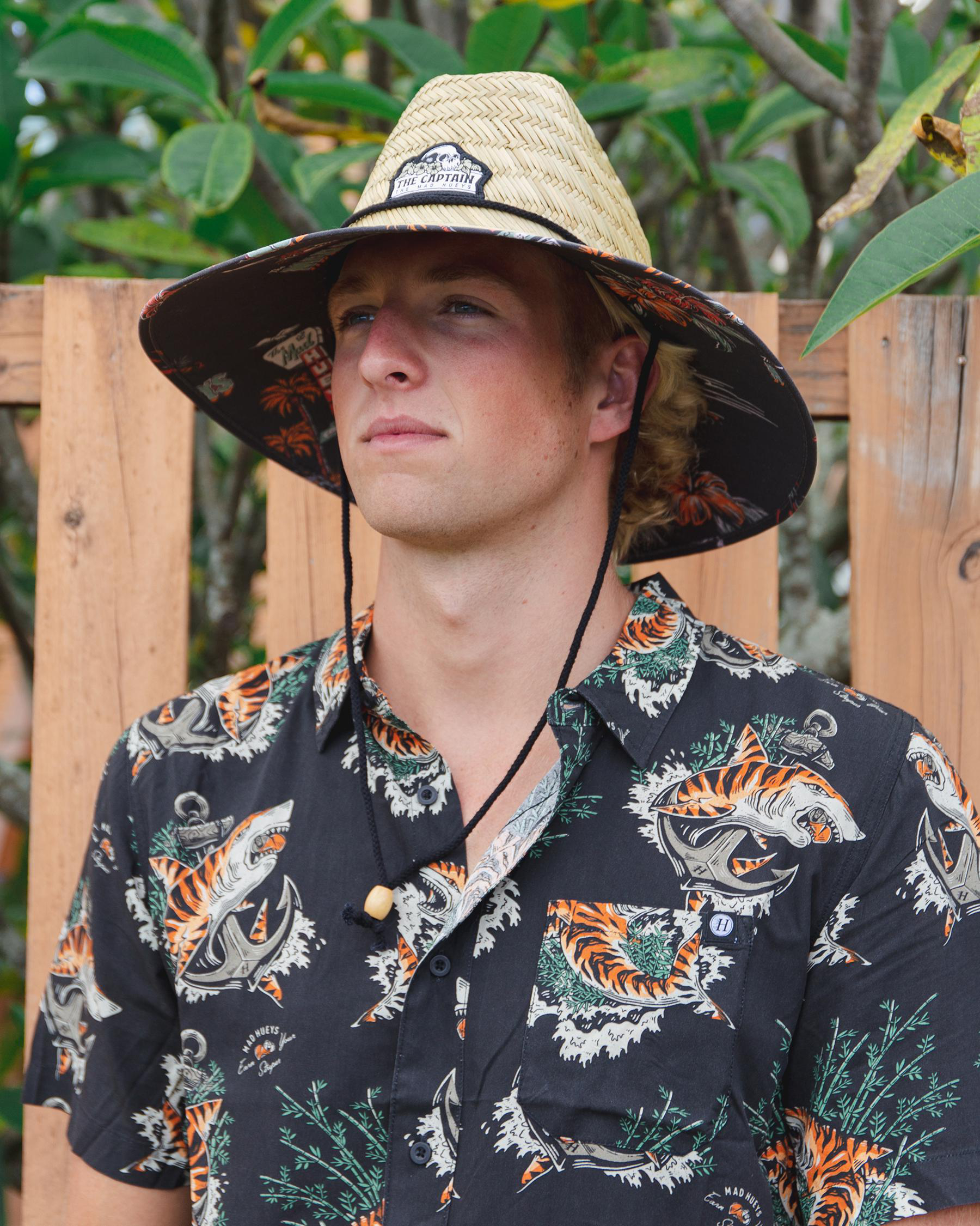 Shop The Mad Hueys Dirty Vacation Straw Hat In Black - Fast Shipping ...
