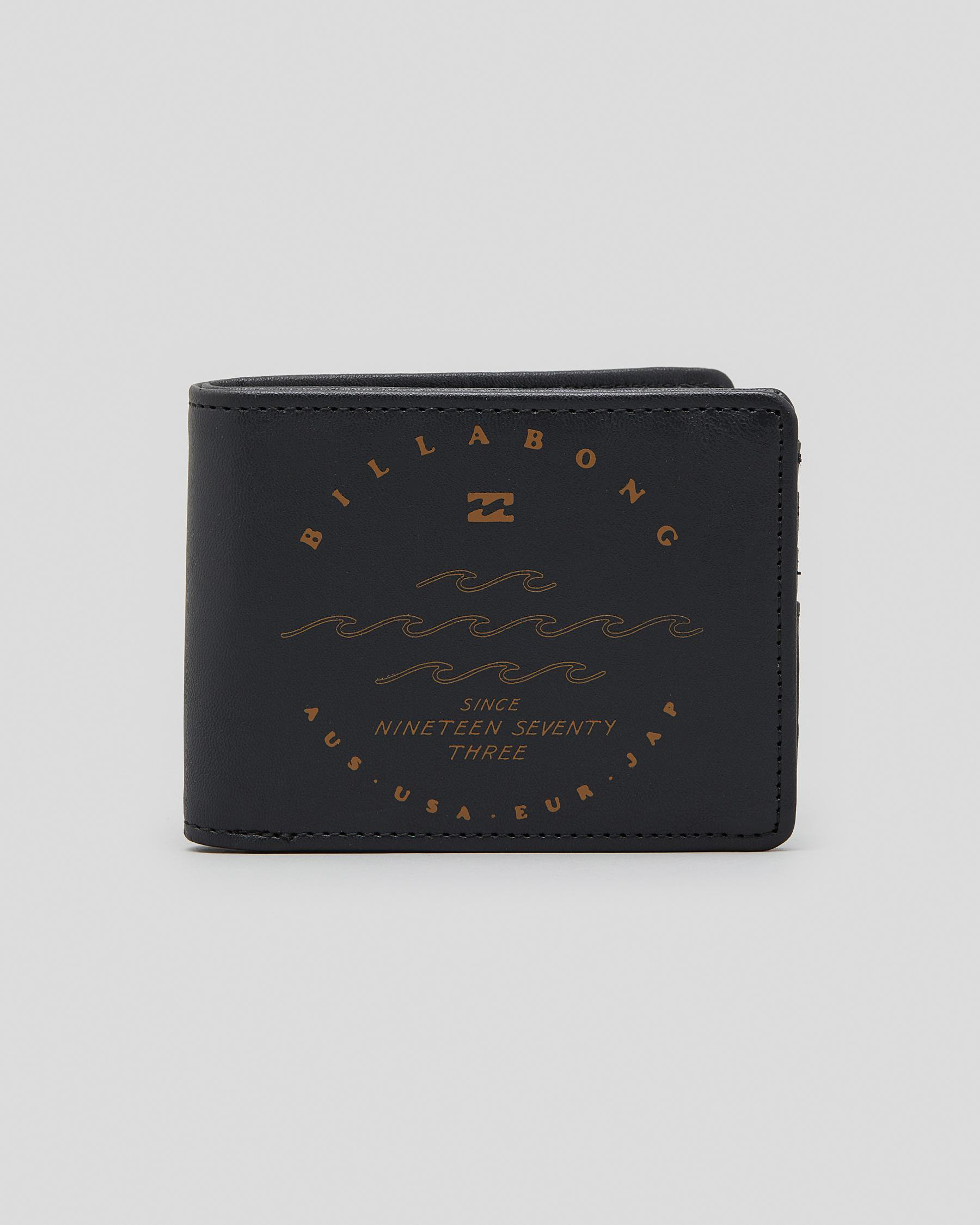 Shop Billabong Range Wallet In Black/tan - Fast Shipping & Easy Returns ...