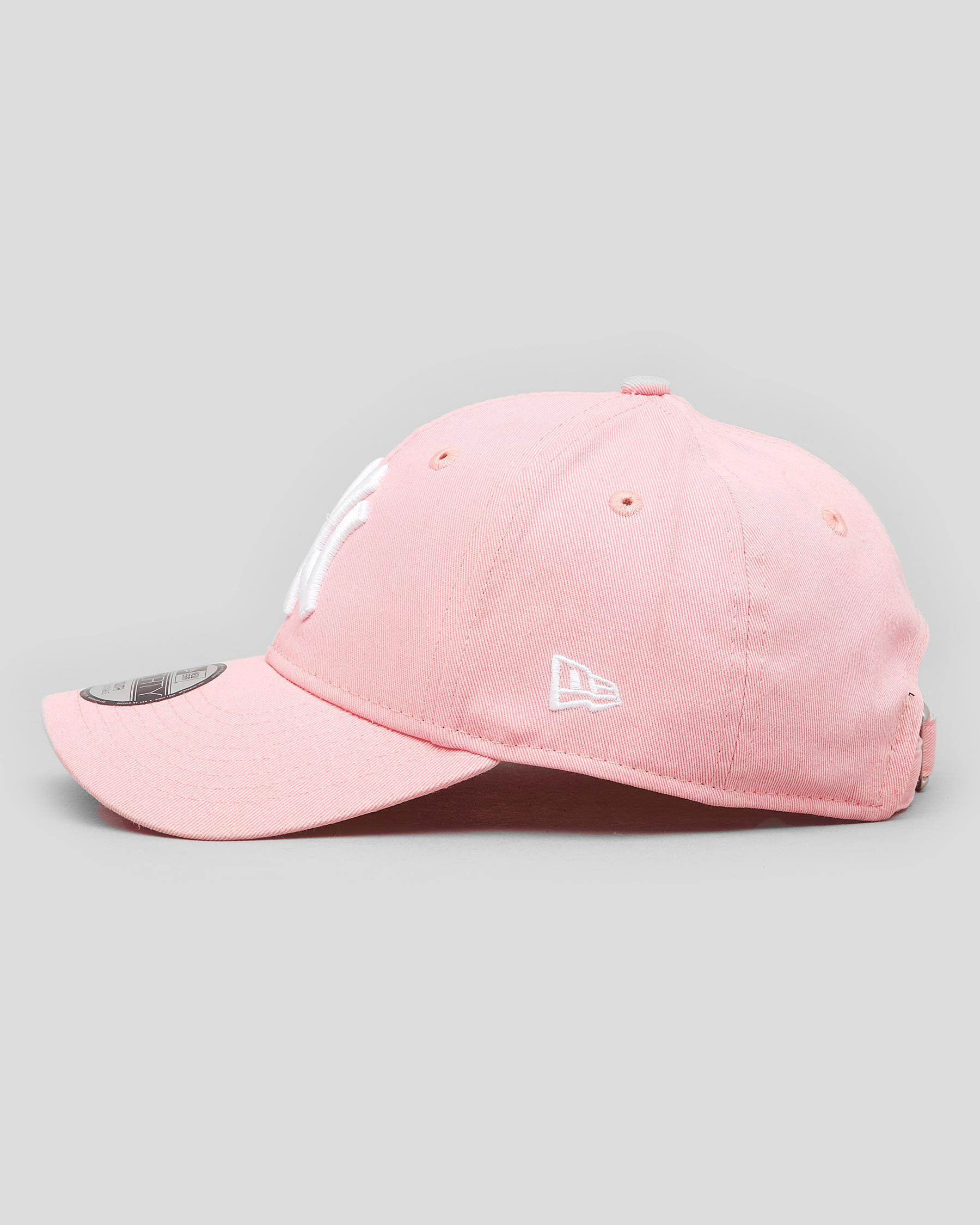 Shop New Era Girls' NY Yankees Cap In Pink Overdye / White - Fast ...