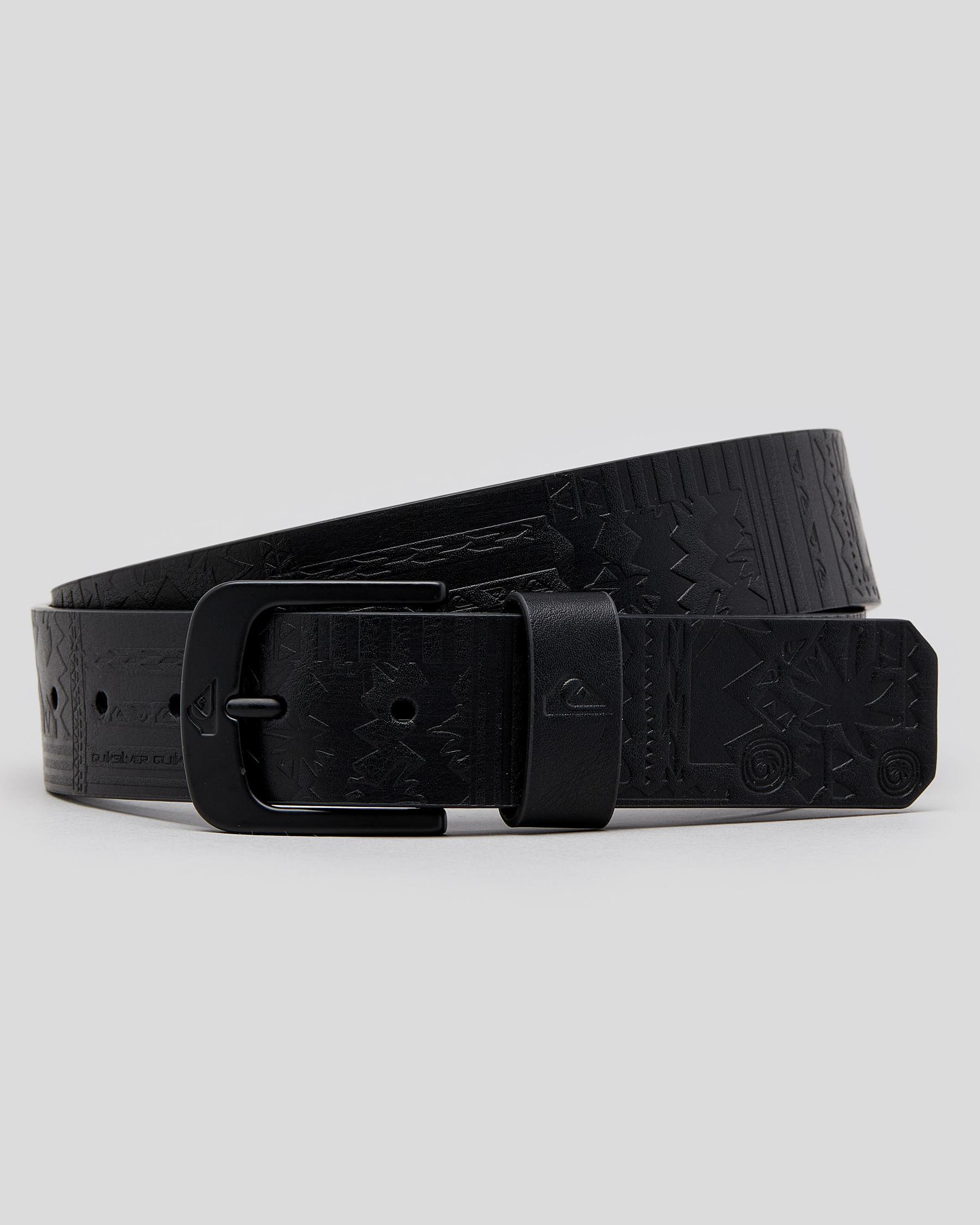 Shop Quiksilver Bon Primo Belt In Black - Fast Shipping & Easy Returns ...