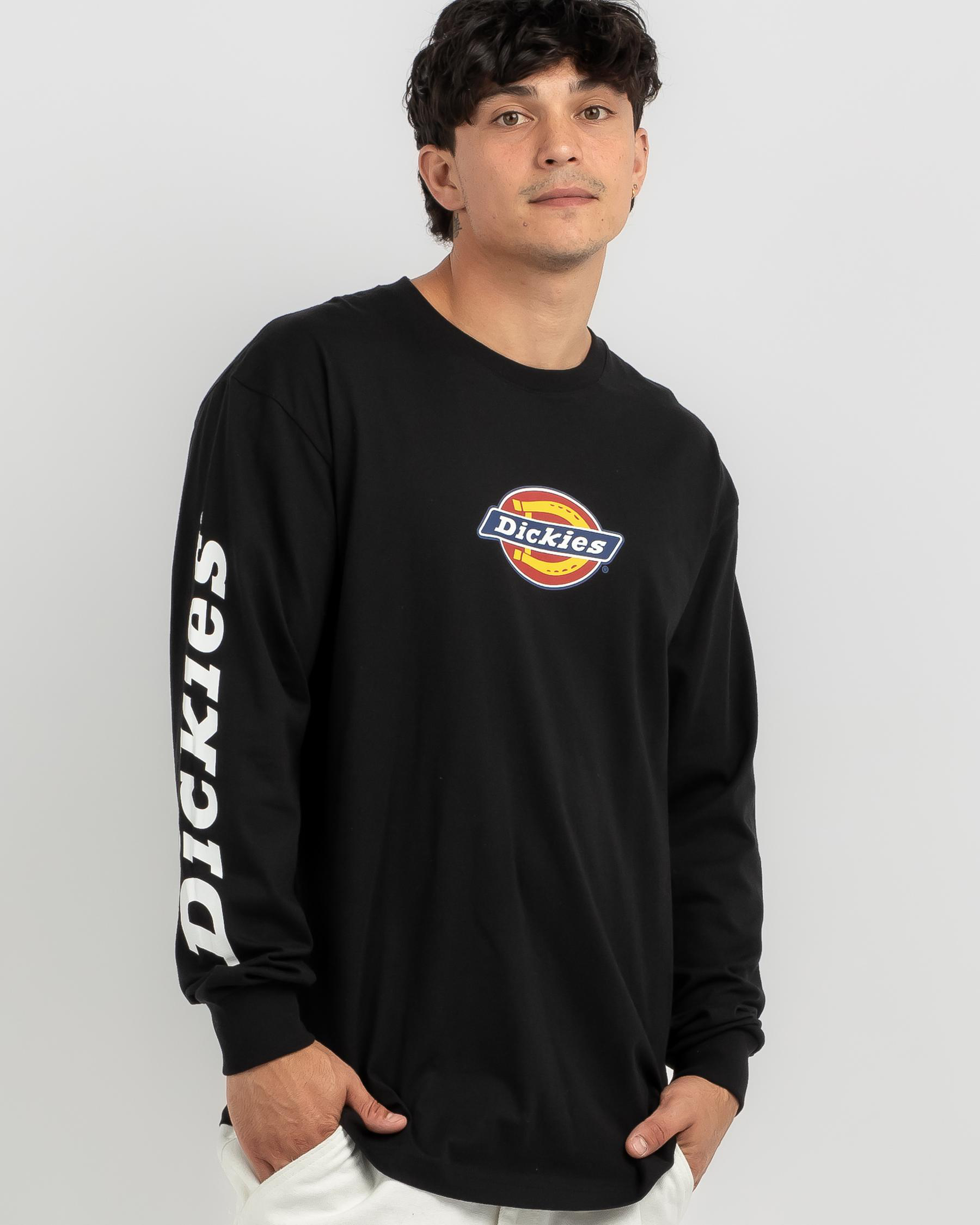 Shop Dickies Classic Standard Long Sleeve T-Shirt In Black - Fast ...