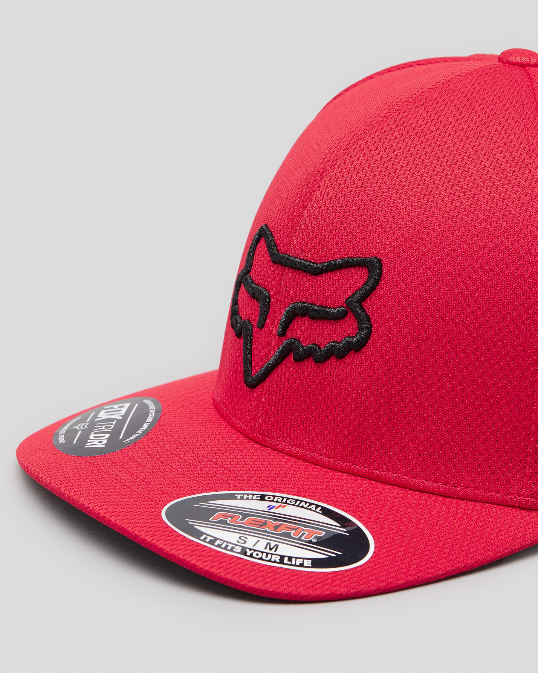 Shop Fox Lithotype Flexfit 2.0 Cap In Flame Red - Fast Shipping & Easy ...