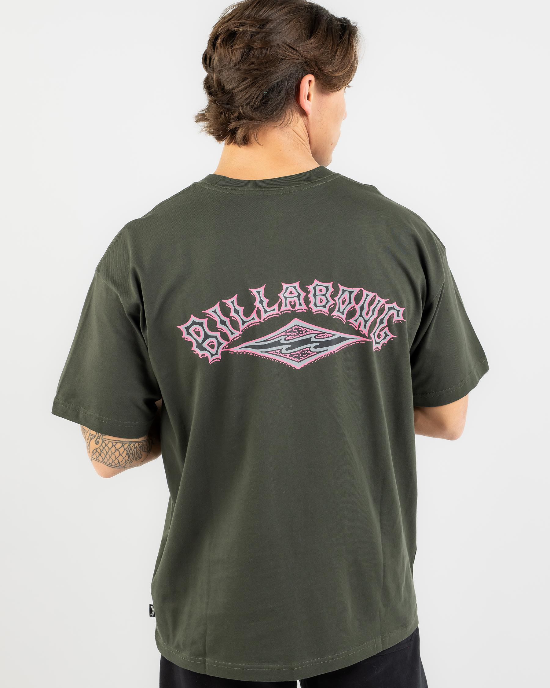 Shop Billabong Core Diamond T-Shirt In Charcoal - Fast Shipping & Easy ...
