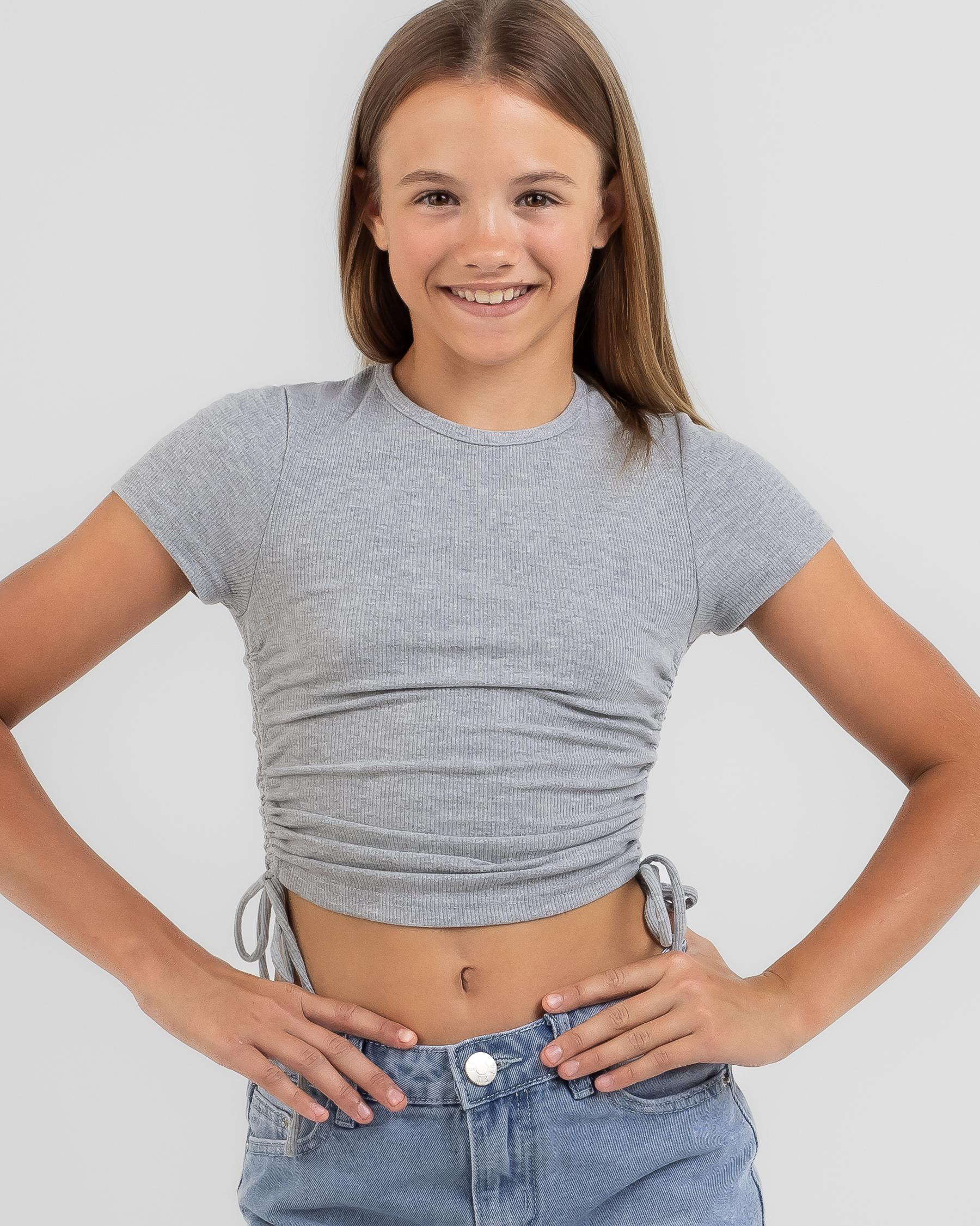 Shop Ava And Ever Girls' Kenny Top In Grey - Fast Shipping & Easy ...