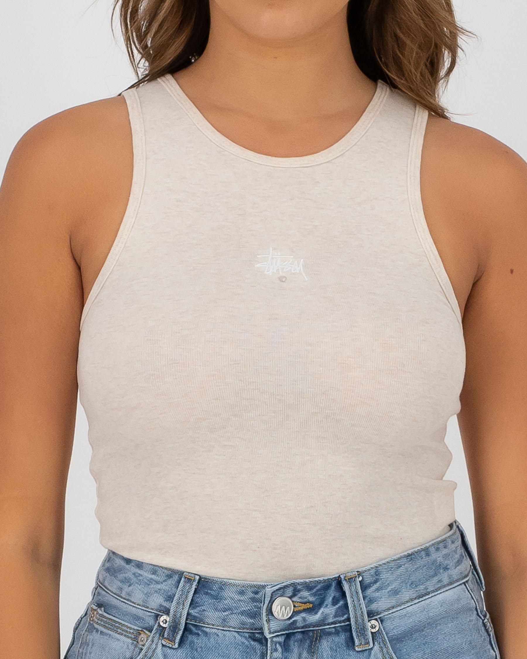 Shop Stussy Graffiti Tank Top In Oatmeal Heather - Fast Shipping & Easy ...