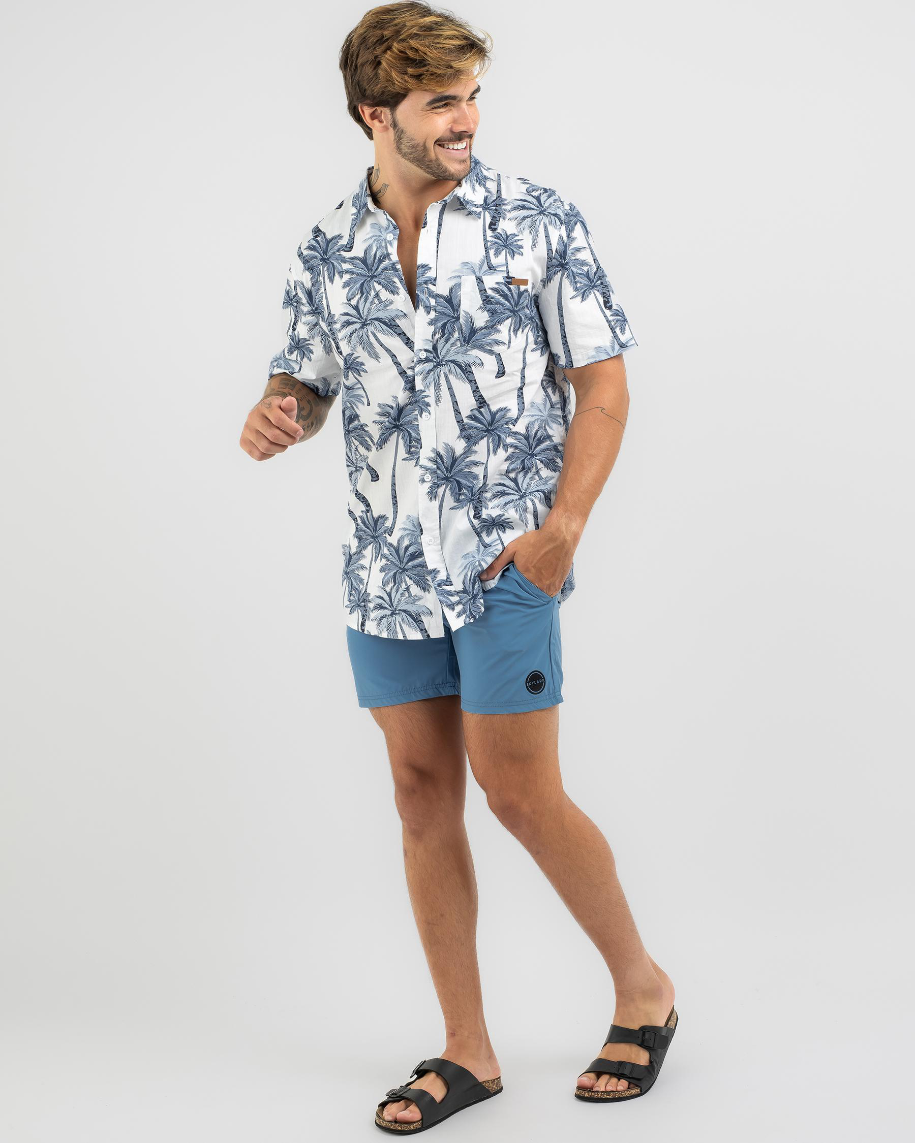 Shop Skylark Bind Mully Shorts In Light Blue - Fast Shipping & Easy ...