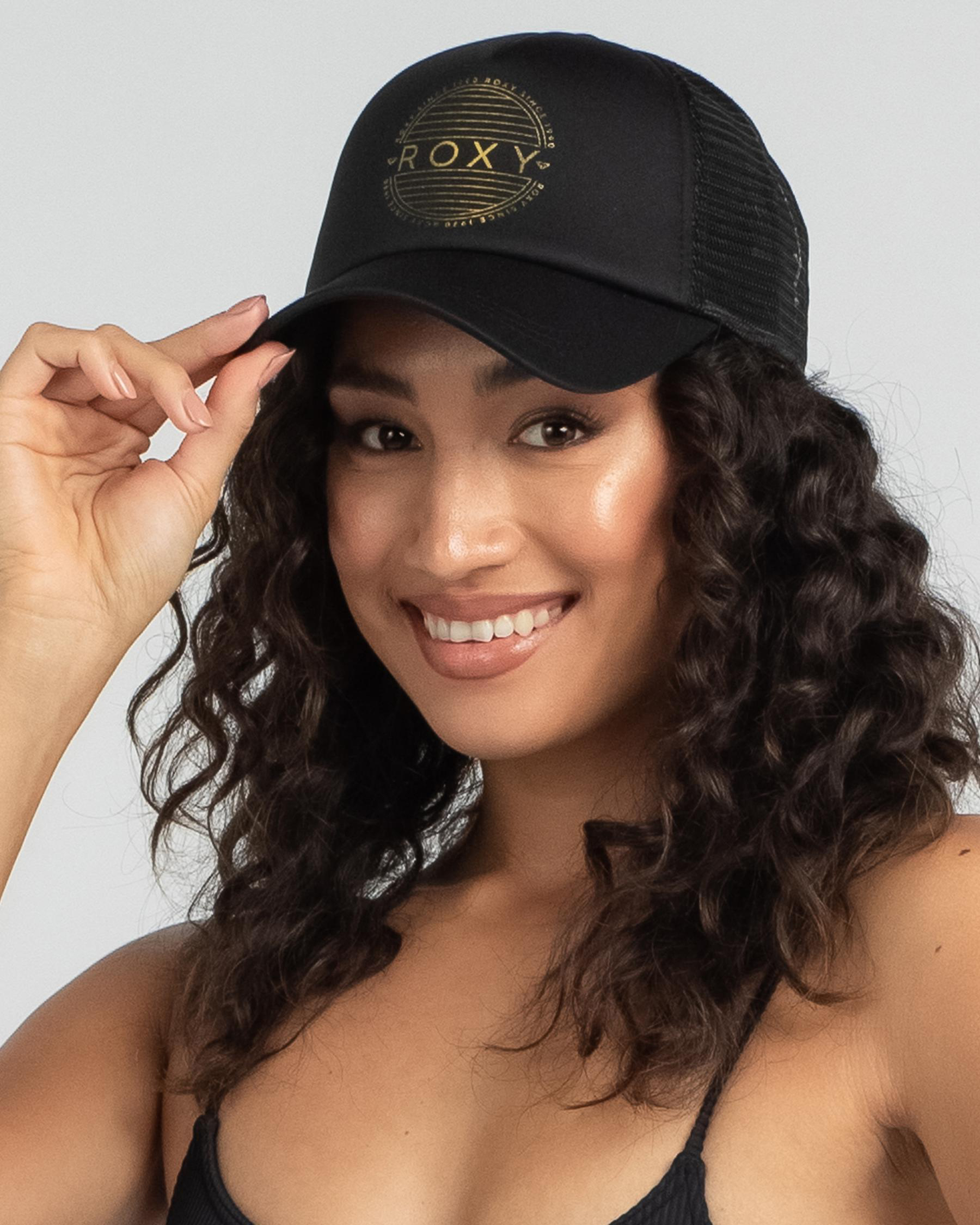 Shop Roxy Brennan Trucker Cap In Anthracite - Fast Shipping & Easy ...