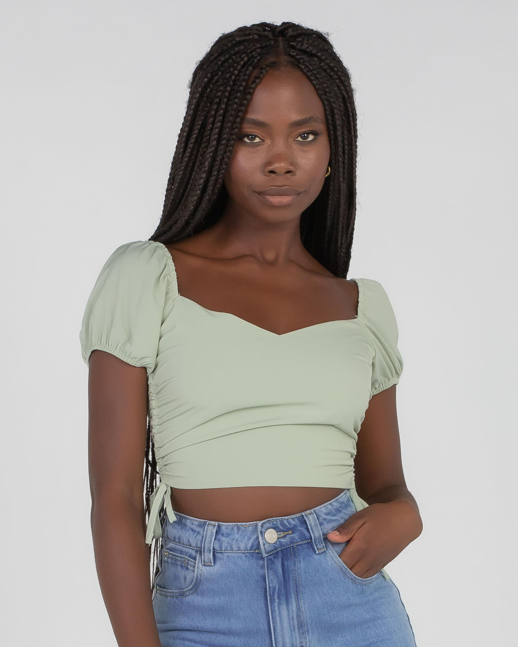 Shop Mooloola Ruby Top In Frosted Mint - Fast Shipping & Easy Returns ...