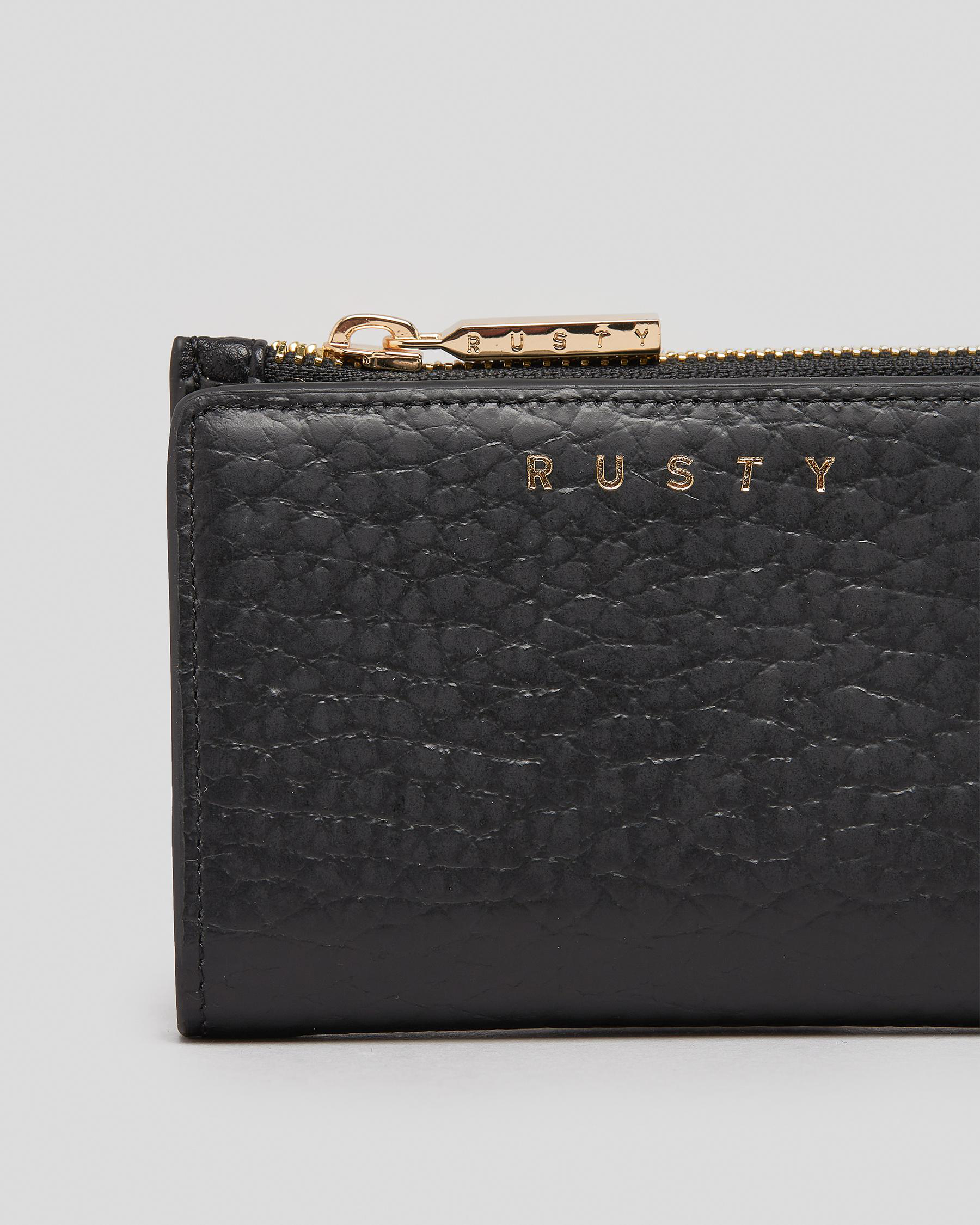 Shop Rusty Grace Compact Leather Wallet In Black 1 - Fast Shipping ...