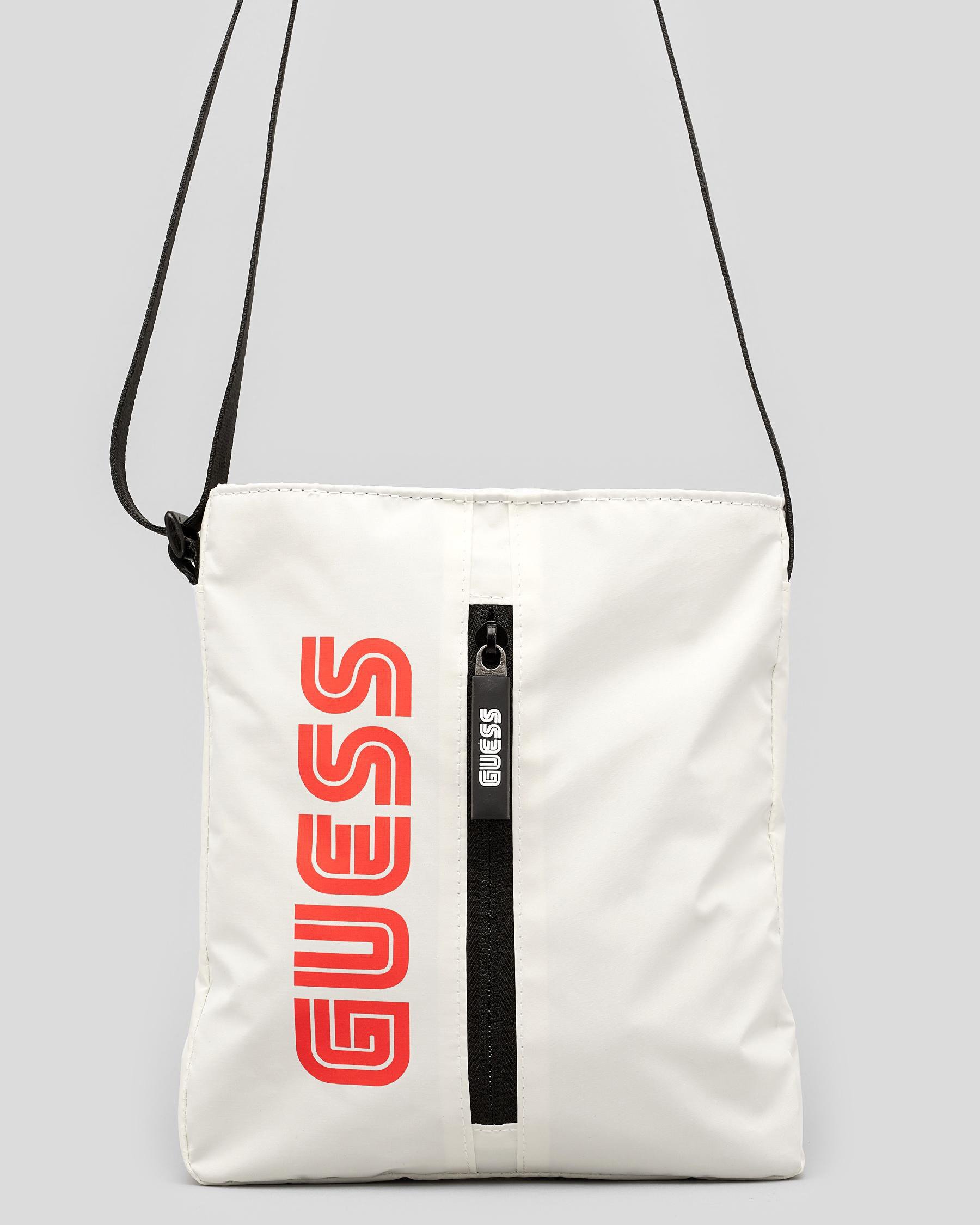 Shop GUESS Active Crossbody Bag In White - Fast Shipping & Easy Returns ...
