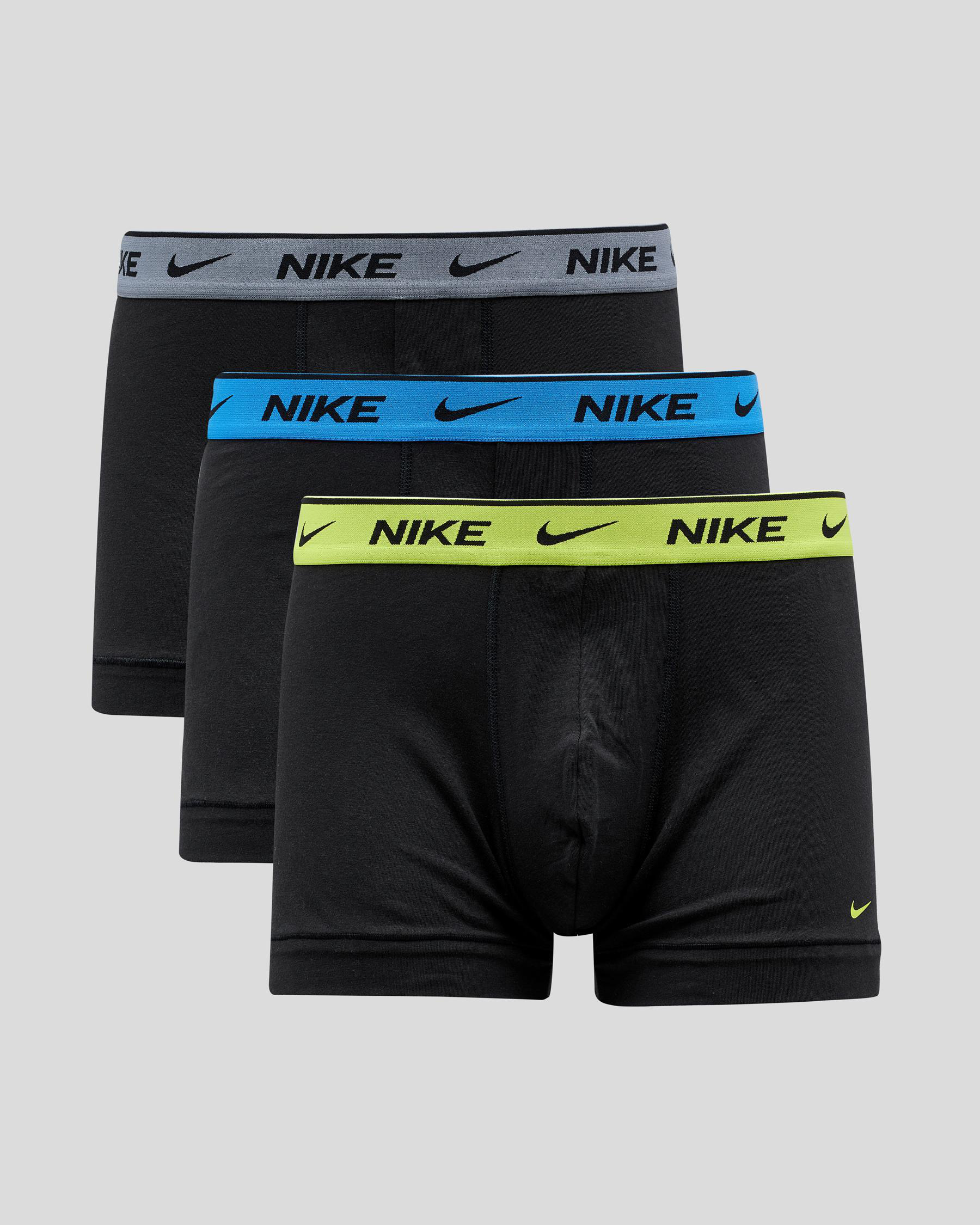 Shop Nike Cotton Stretch Trunks 3 Pack In Multi - Fast Shipping & Easy ...