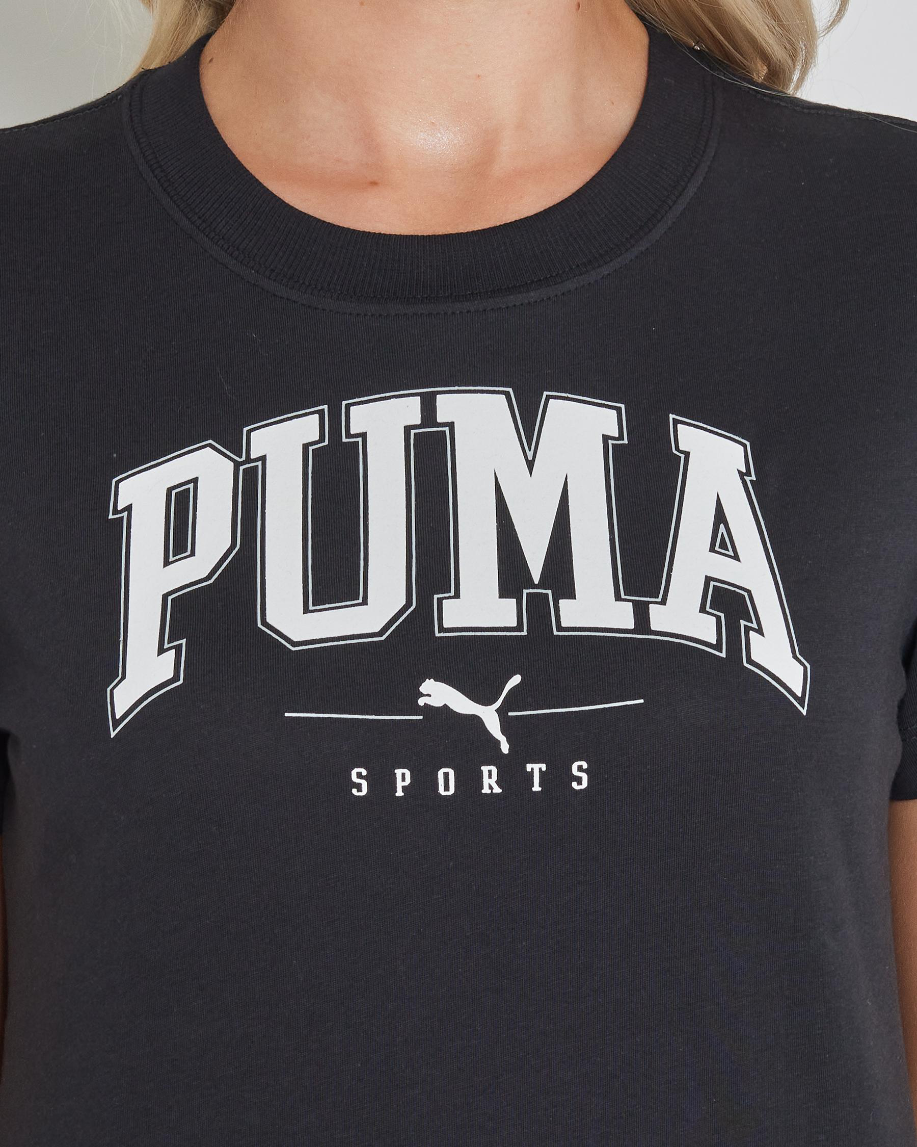 Shop Puma Squad Graphic Tee In Black - Fast Shipping & Easy Returns ...