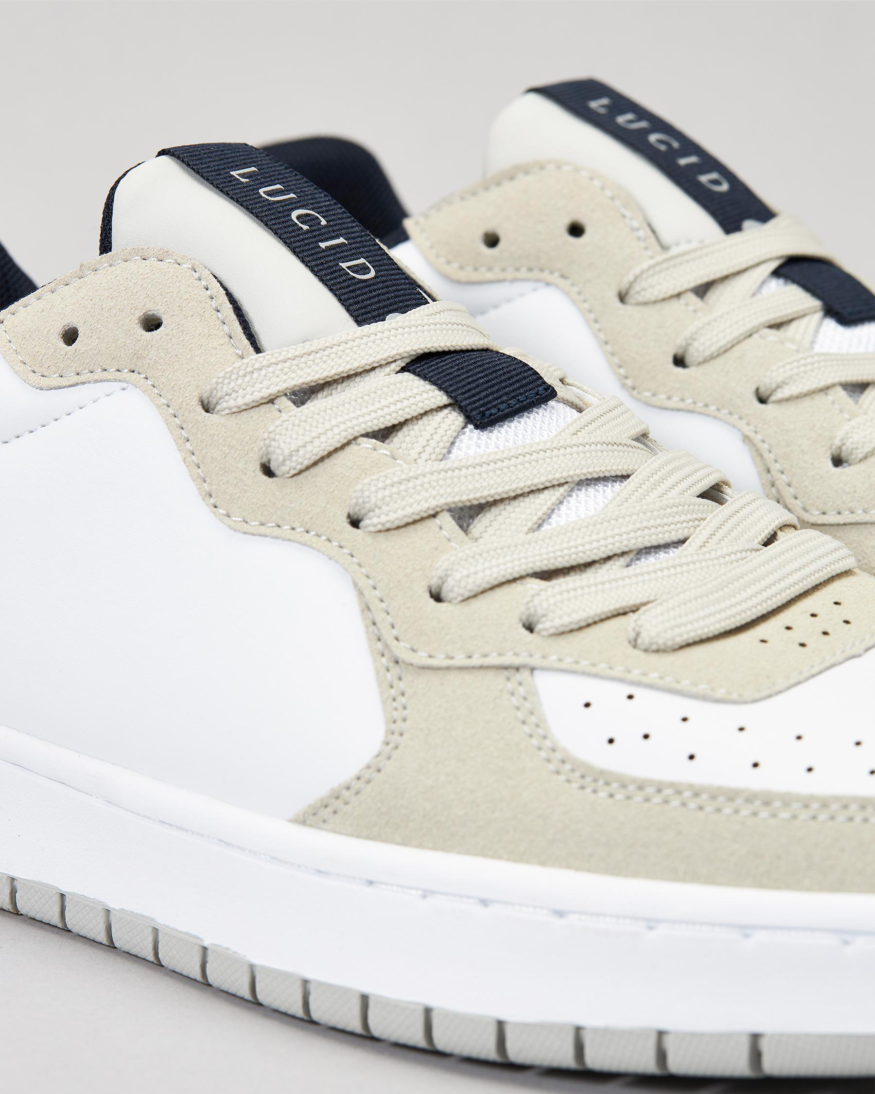 Shop Lucid Alpha Shoes In White/grey/navy - Fast Shipping & Easy ...