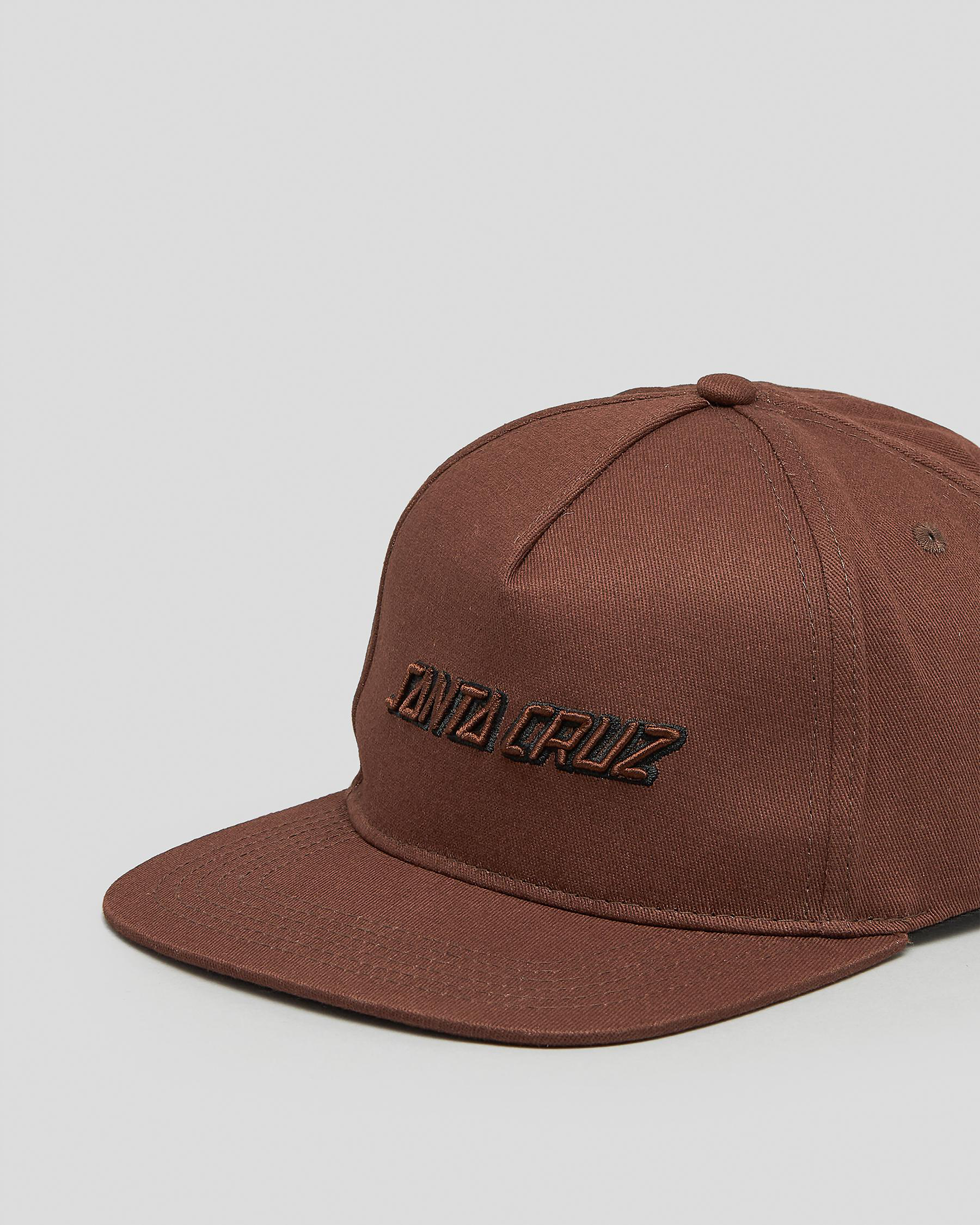 Shop Santa Cruz Classic Strip Snapback Cap In Brown - Fast Shipping ...