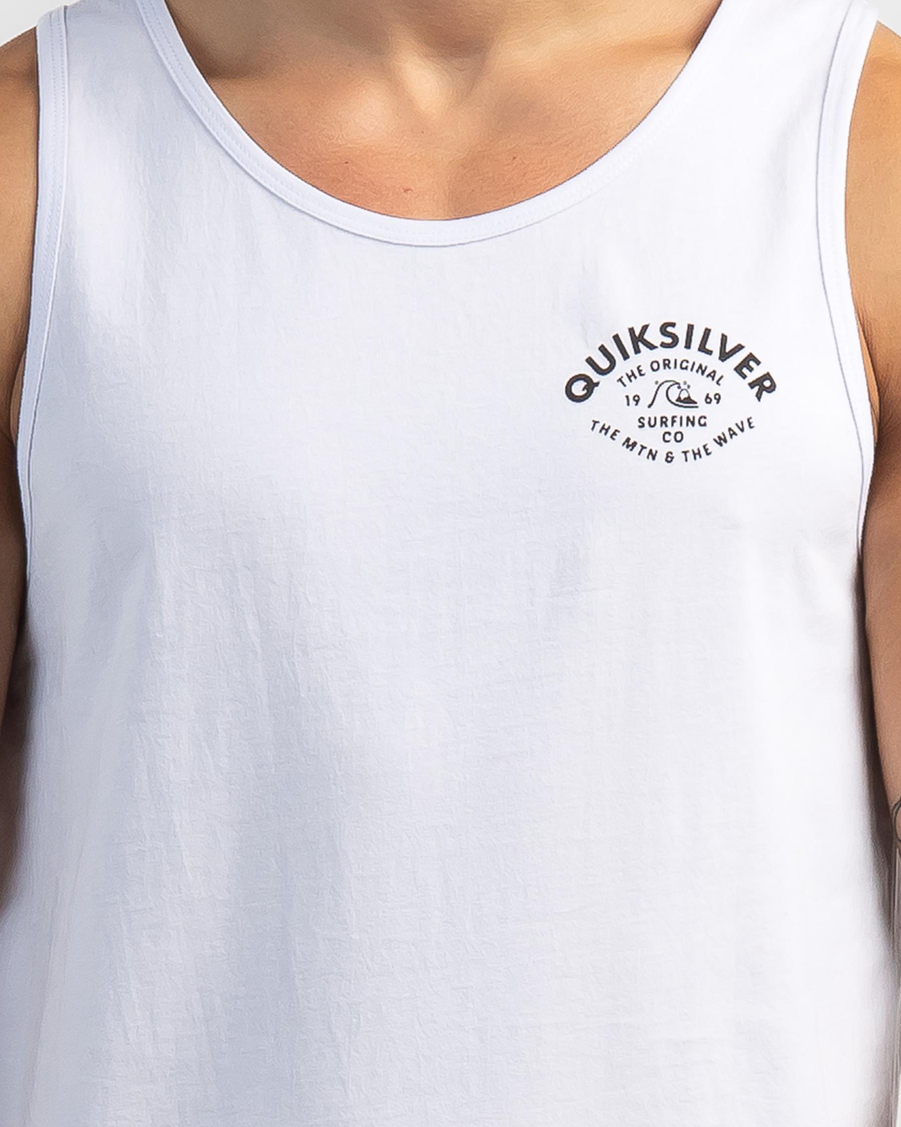 Shop Quiksilver Script Talk Tank In White - Fast Shipping & Easy ...