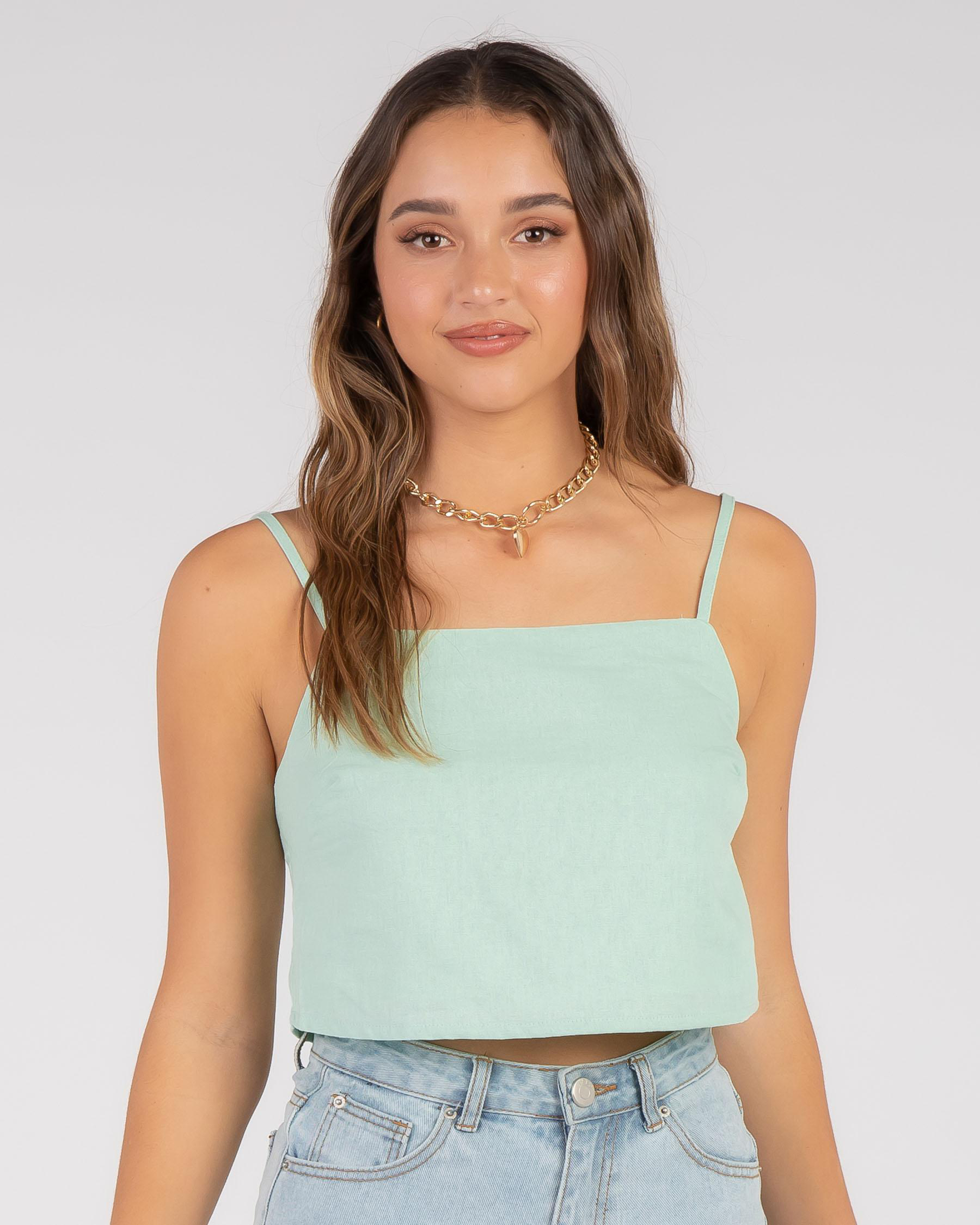 Shop Mooloola Lost Summer Top In Mint - Fast Shipping & Easy Returns ...