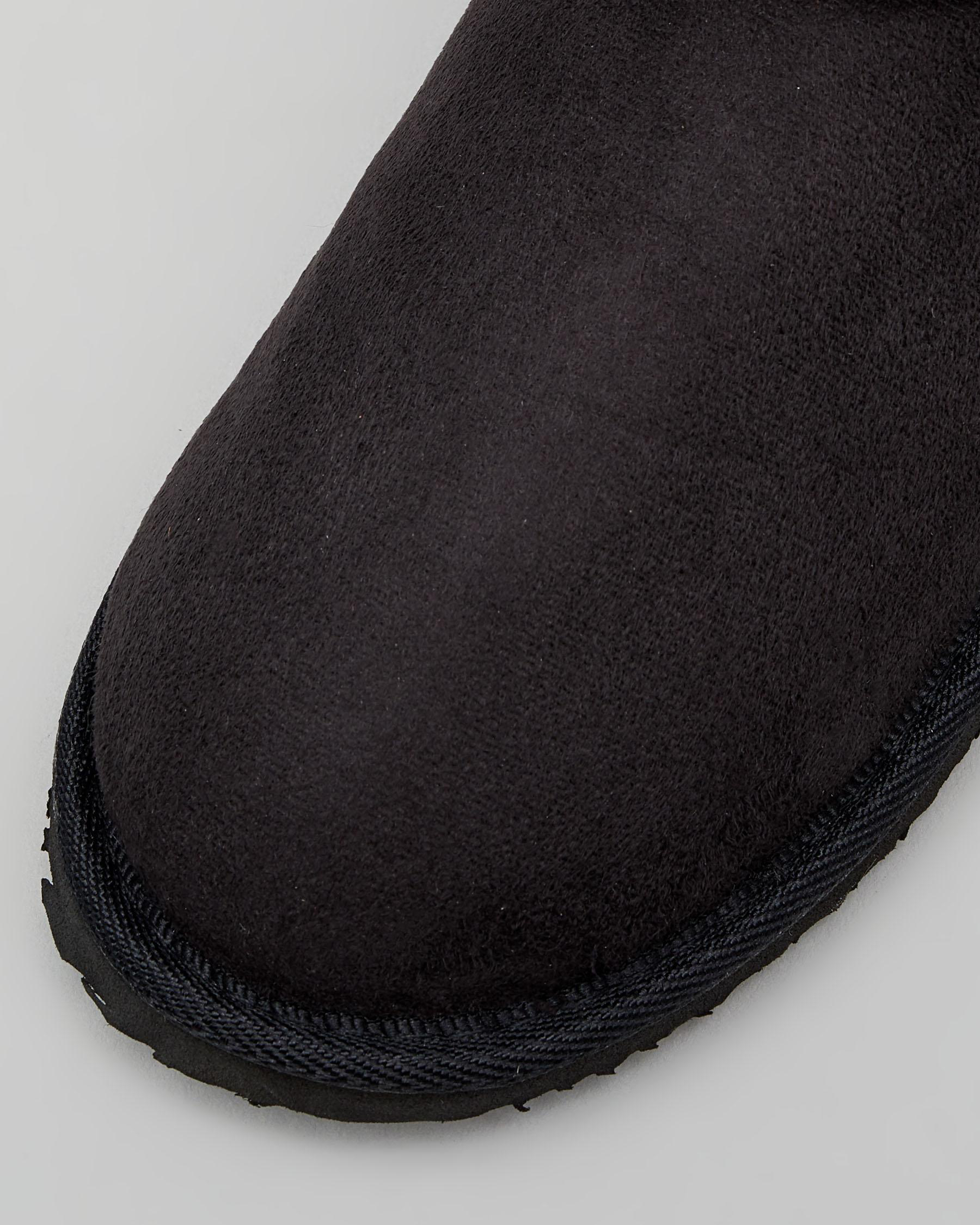 Shop Mooloola Haylee Slipper Boots In Black/black - Fast Shipping ...