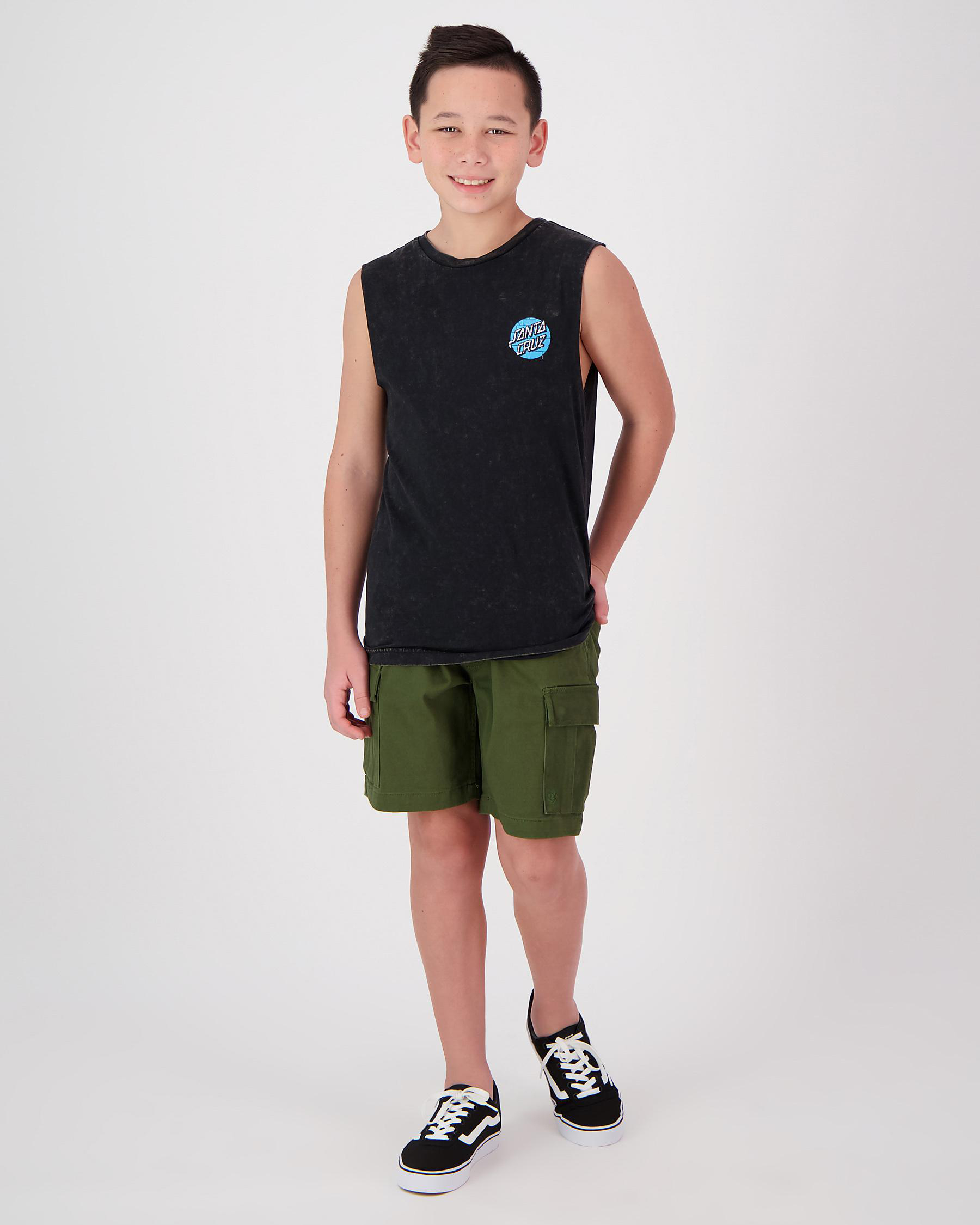 Shop Element Boys' Rumble Cargo Shorts In Rifle Green - Fast Shipping ...