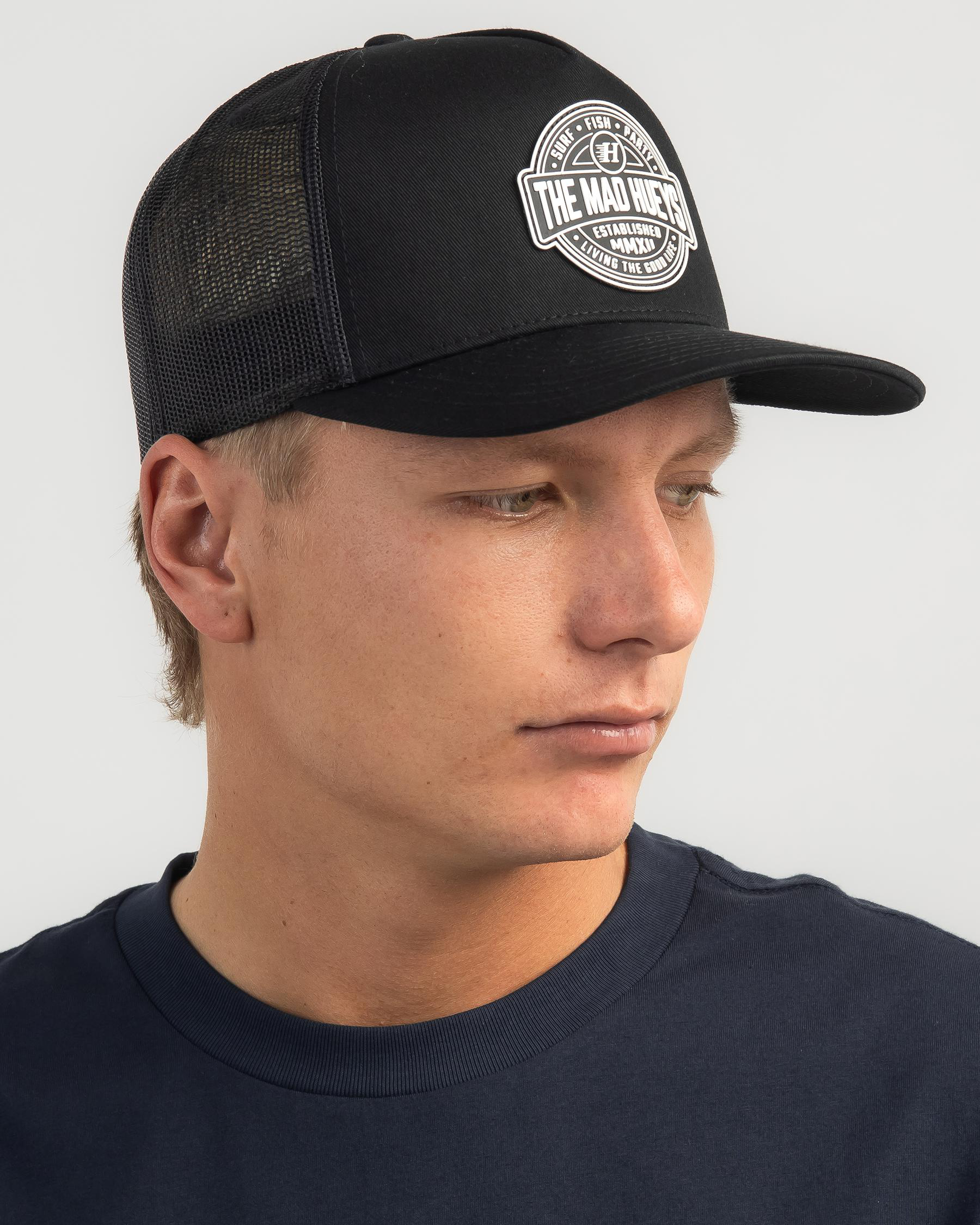 The Mad Hueys Hueys Life Trucker Snapback Cap In Black - FREE* Shipping ...