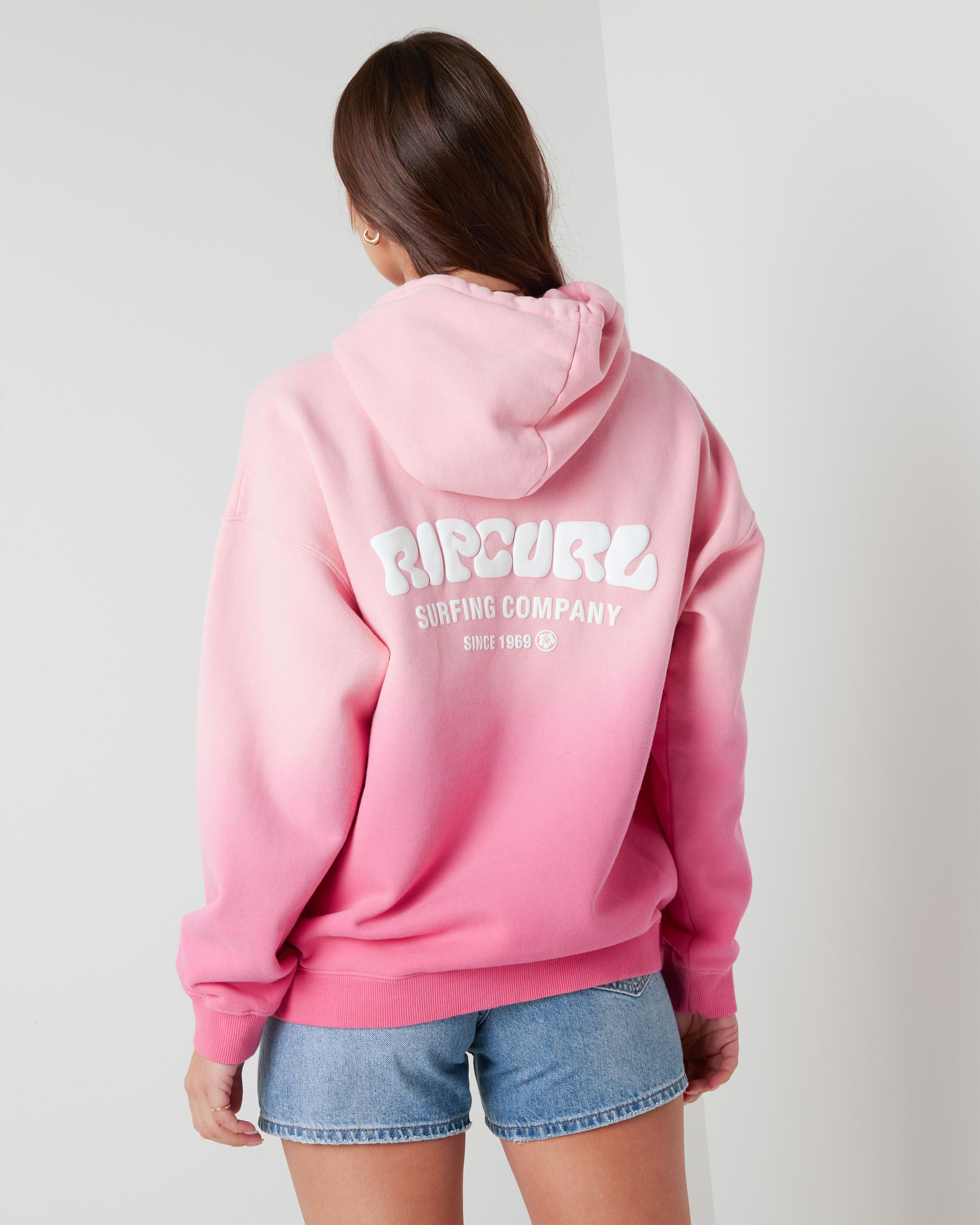 Shop Rip Curl Surf Puff Ombre Hoodie In Pink - Fast Shipping & Easy ...
