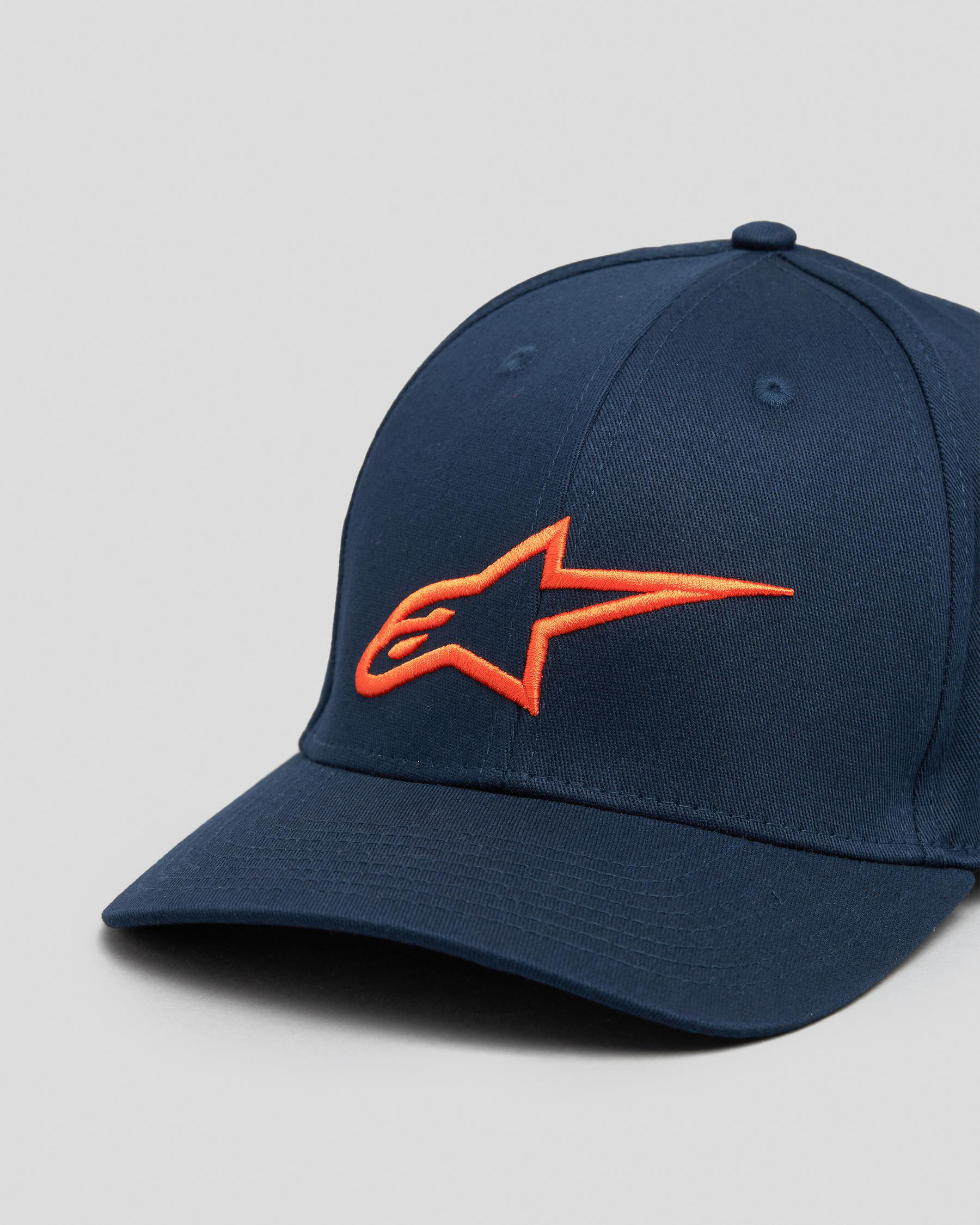 Shop Alpinestars Ageless Curve Cap In Navy/orange - Fast Shipping ...