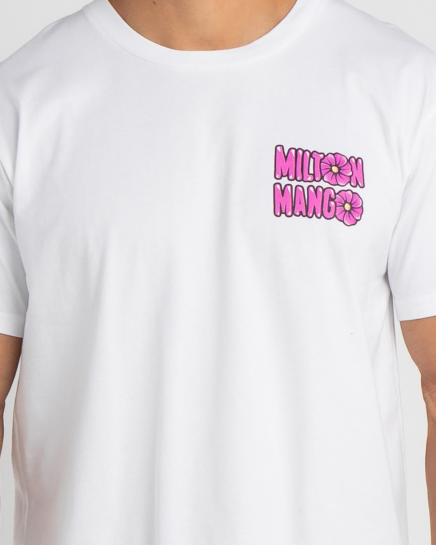 Shop Milton Mango Fangin' 3 T-Shirt In White - Fast Shipping & Easy ...
