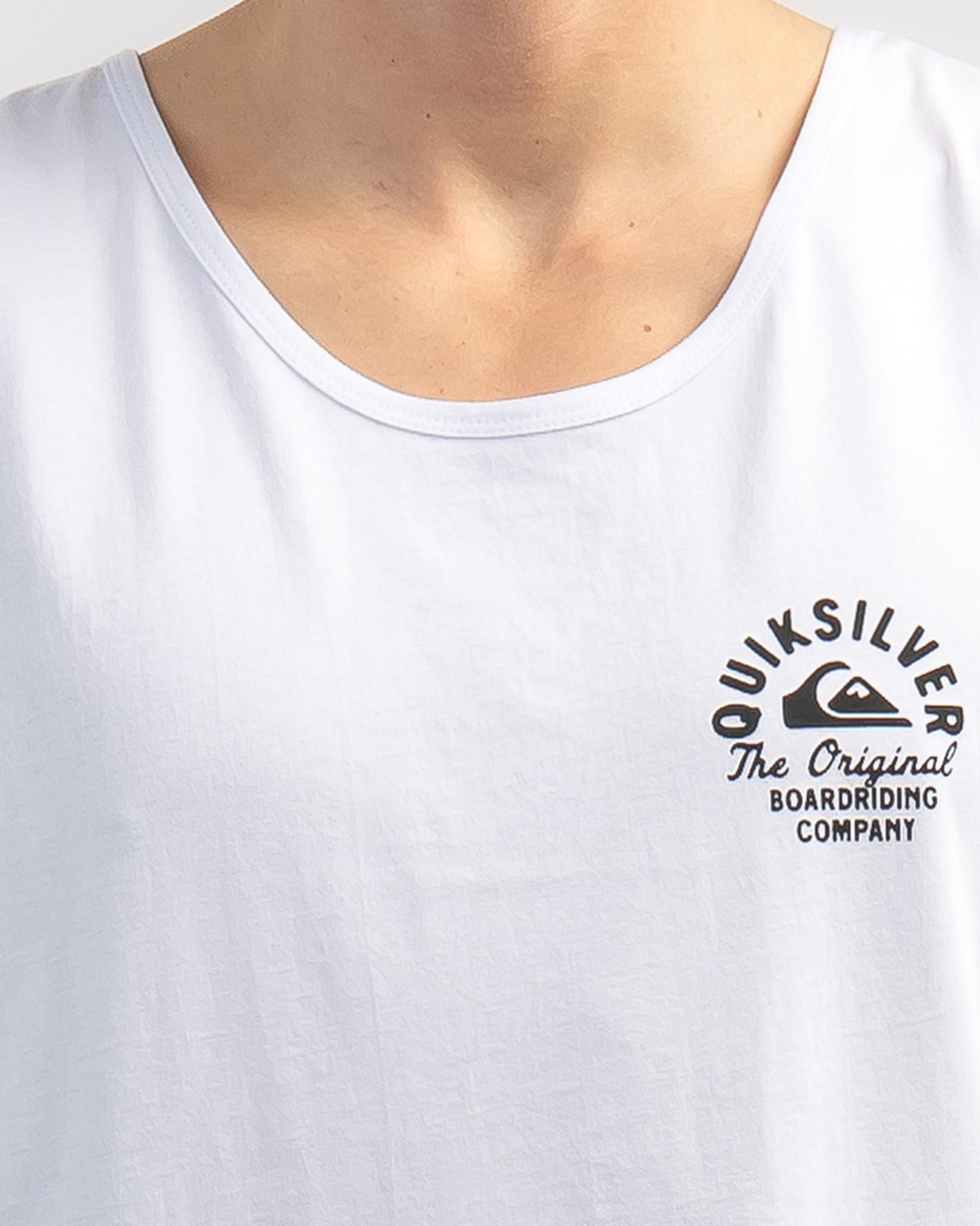 Shop Quiksilver Circle Script Tank In White - Fast Shipping & Easy ...